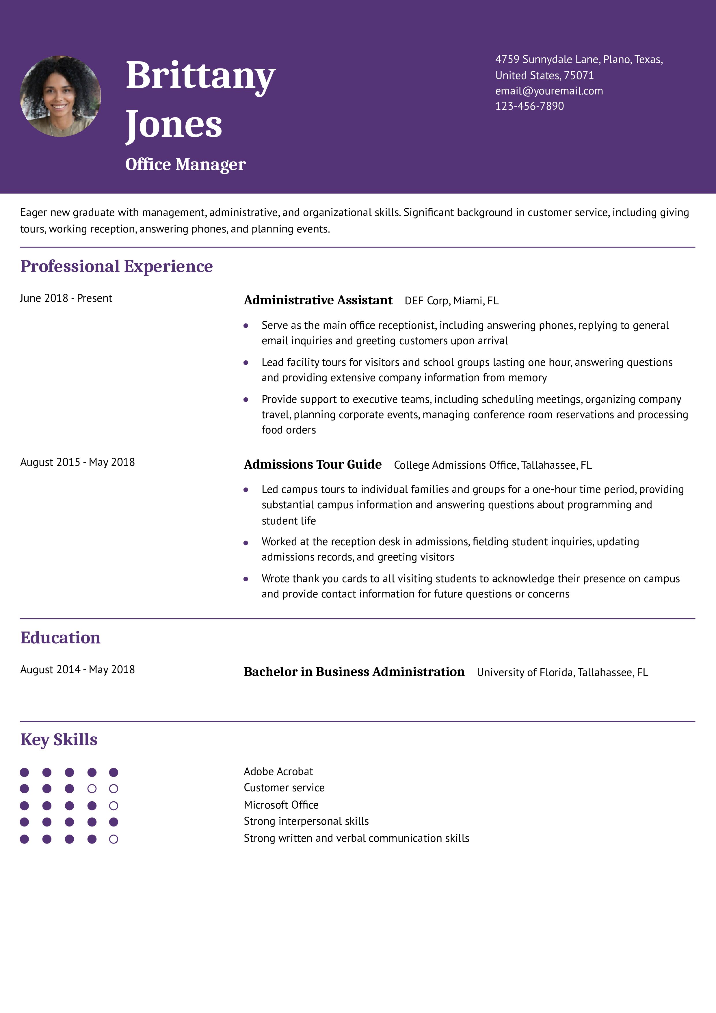 Office Manager Resume Examples and Templates for 2024 - ResumeBuilder.com