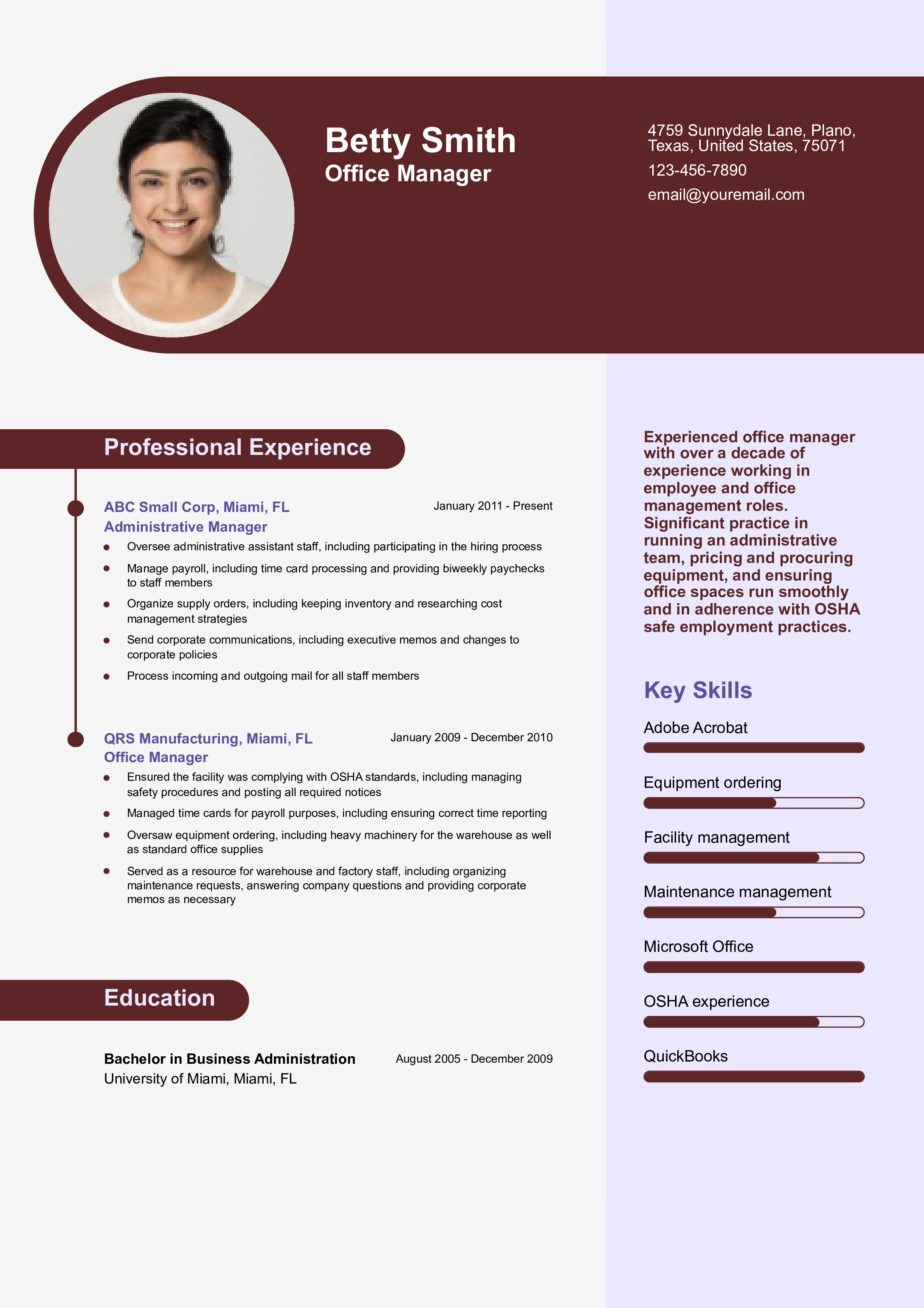 Office Manager Resume Examples and Templates for 2024 - ResumeBuilder.com