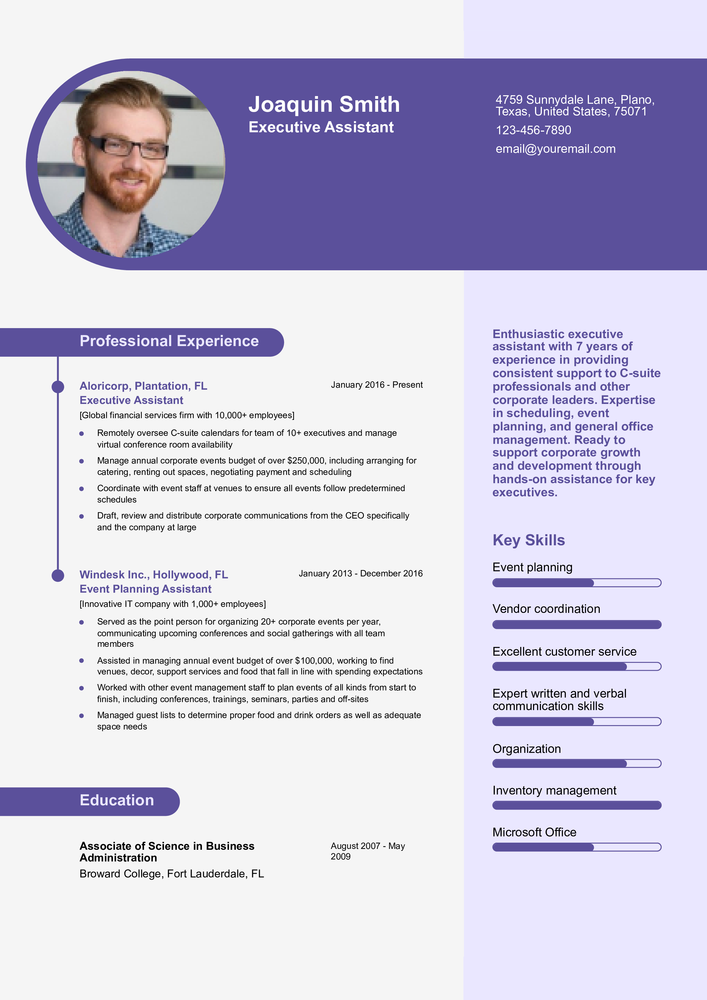 Executive Assistant Resume Examples and Templates for 2024 ...