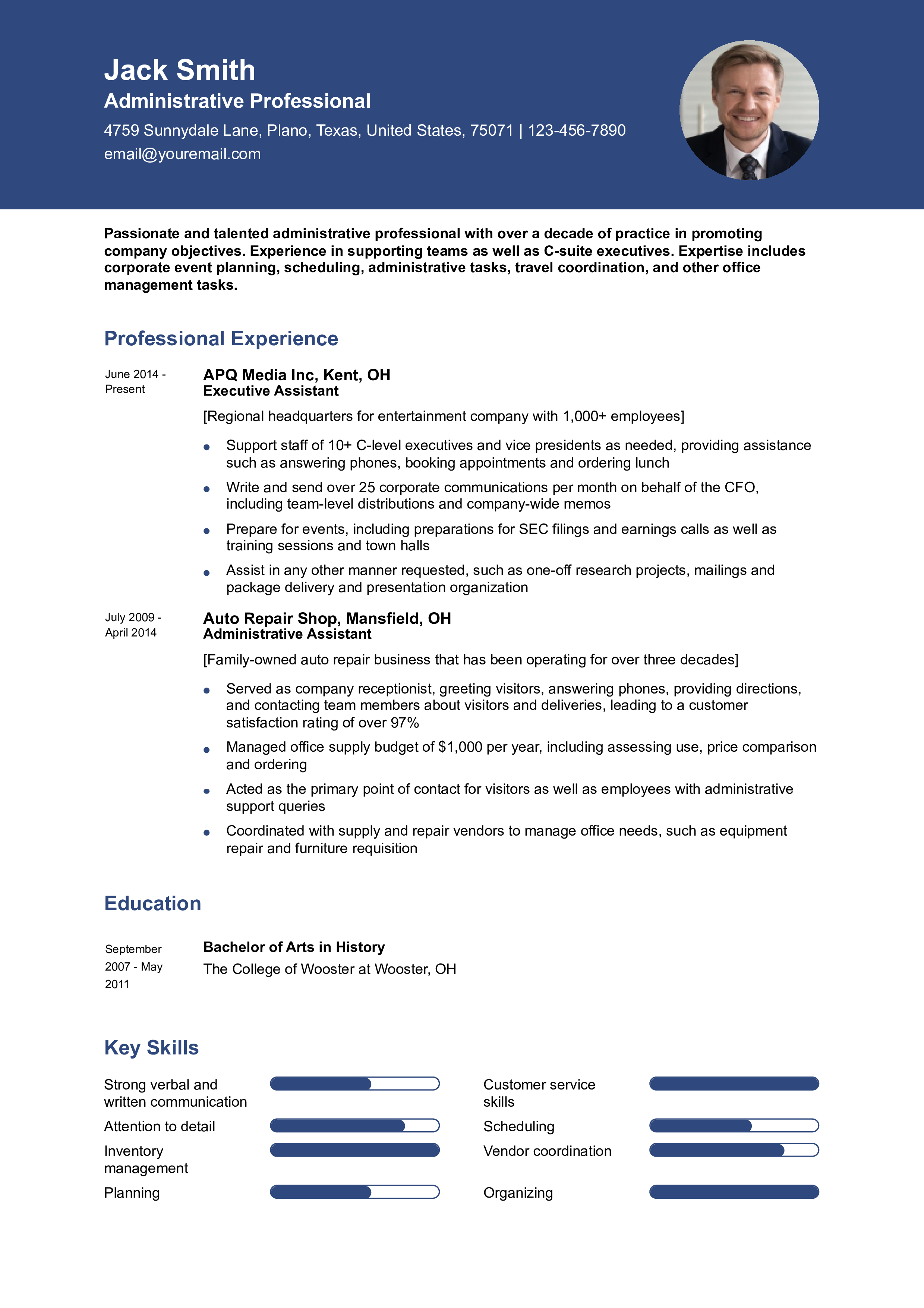 Executive Assistant Resume Examples and Templates for 2024 ...