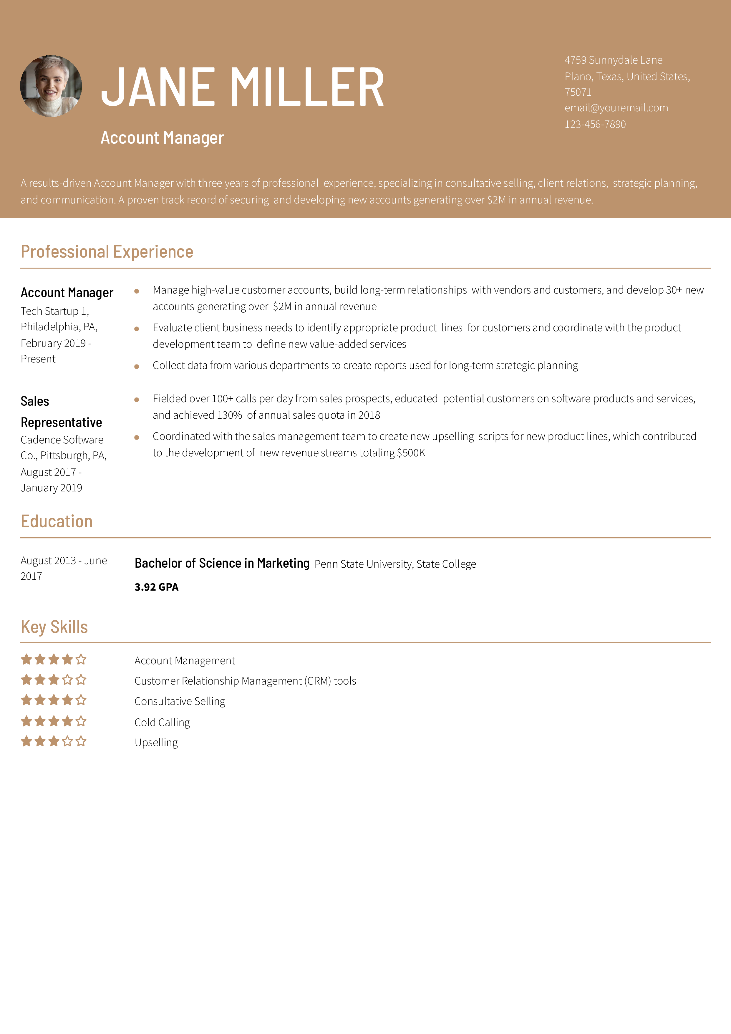 Account Manager Resume Examples and Templates for 2024 - ResumeBuilder.com