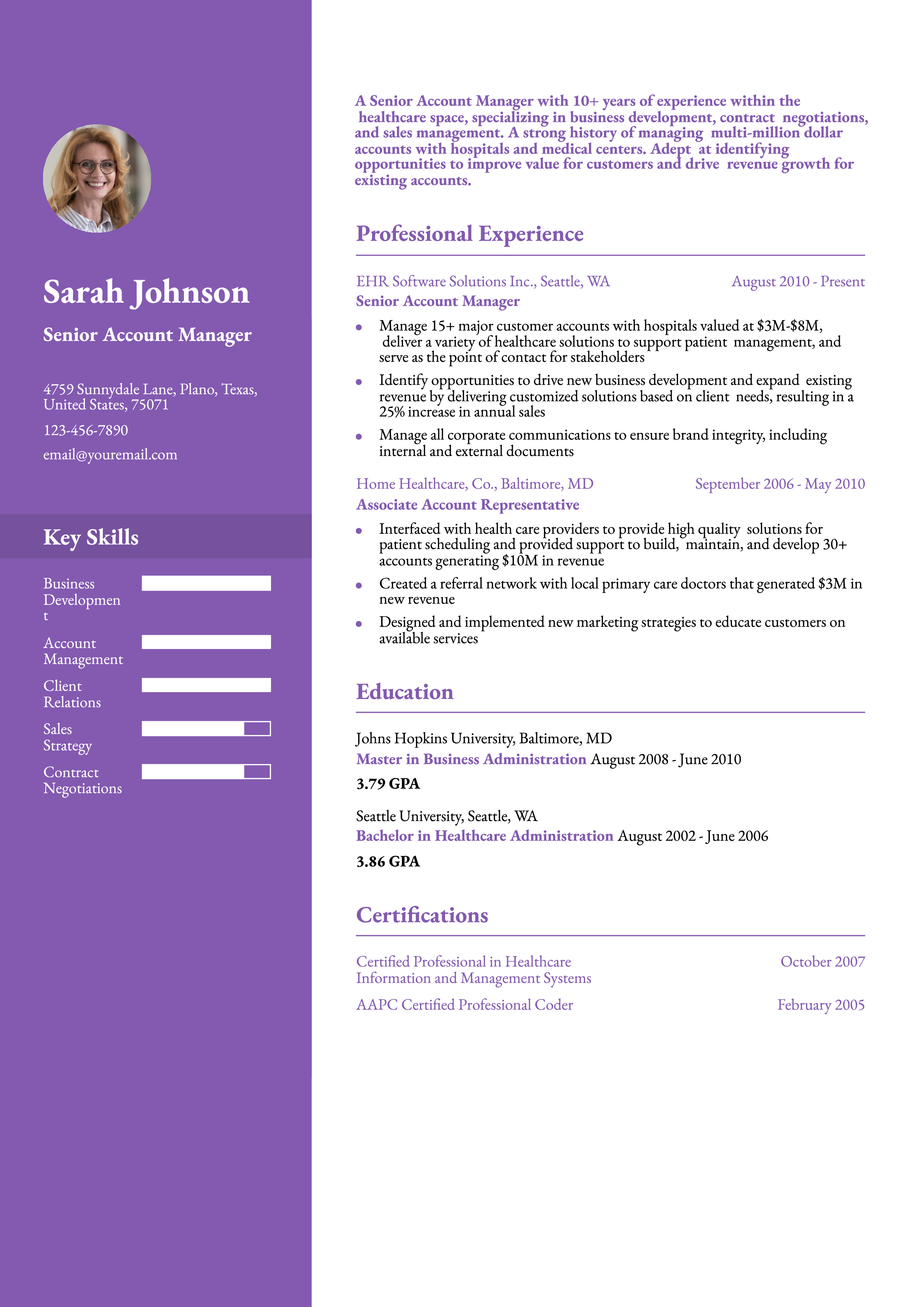 Account Manager Resume Examples and Templates for 2024 - ResumeBuilder.com