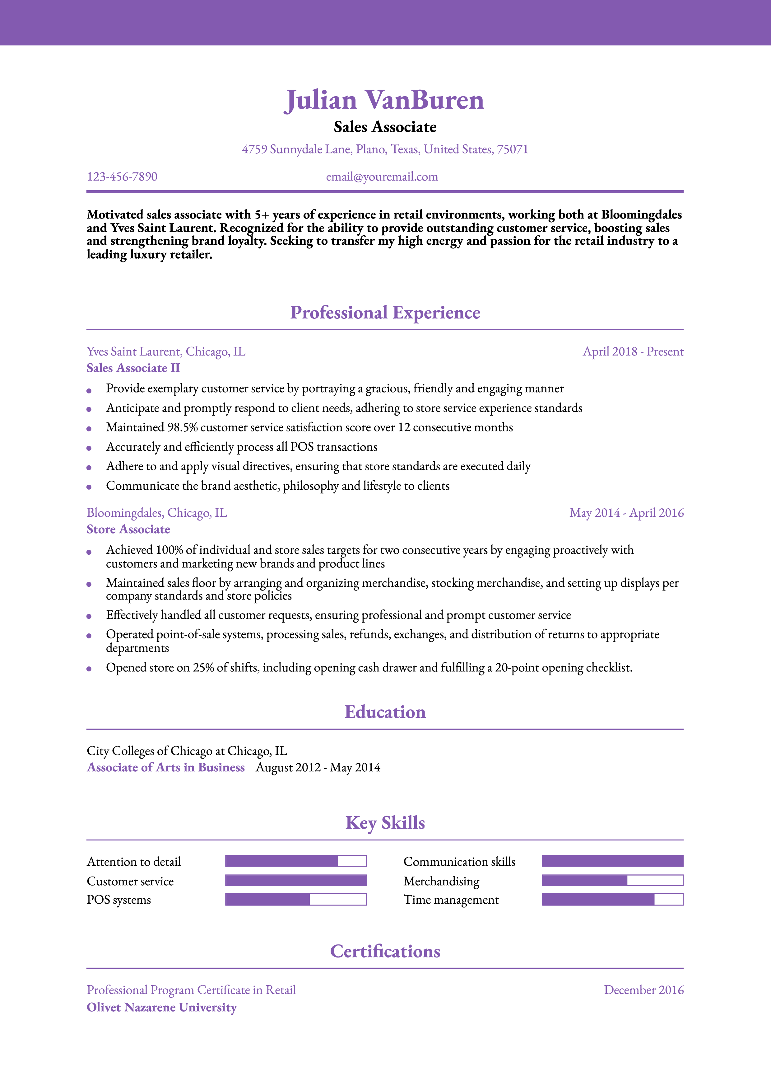 Sales Associate Resume Examples and Templates for 2024 - ResumeBuilder.com