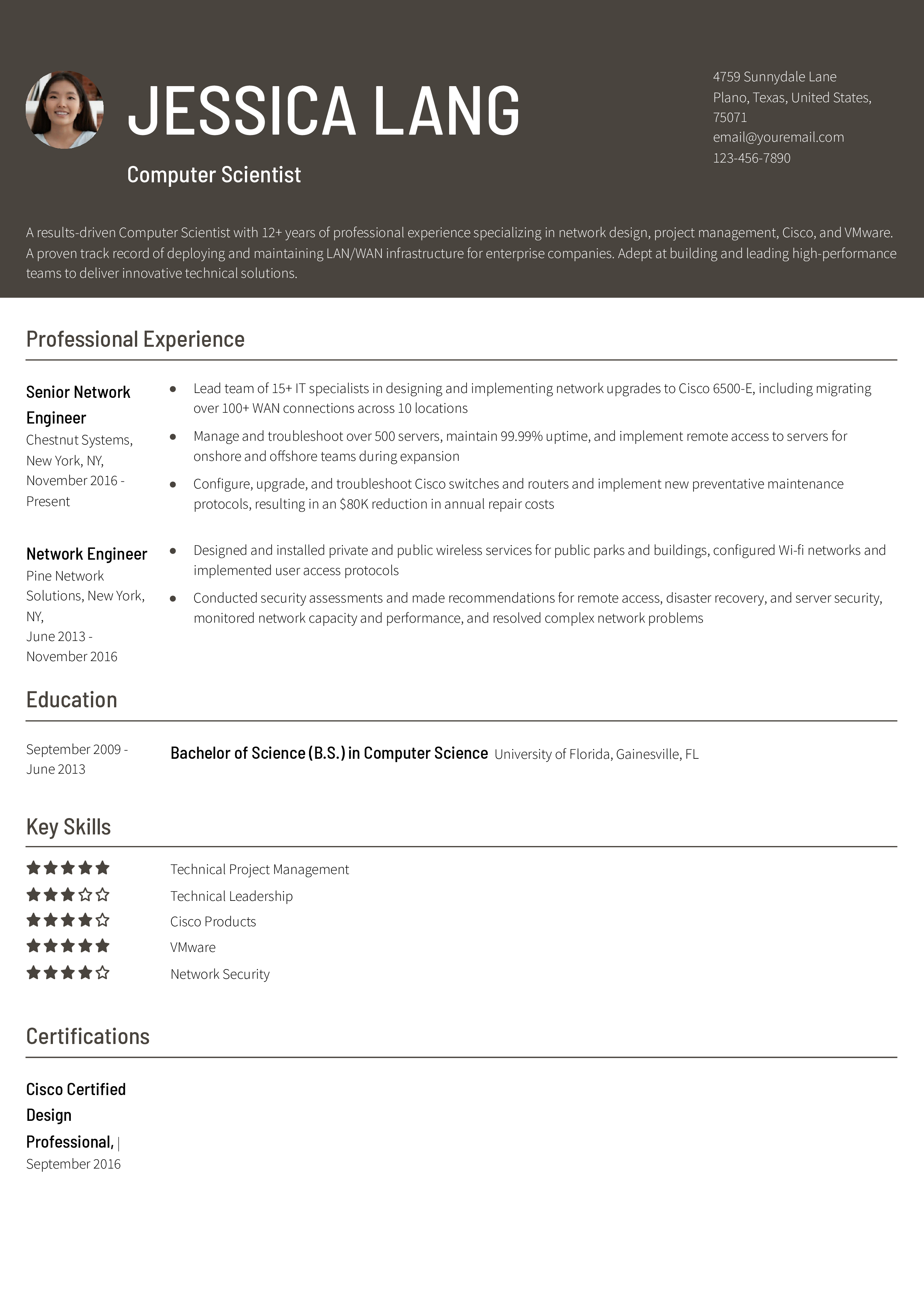 Computer Science Resume Examples and Templates for 2024 - ResumeBuilder.com