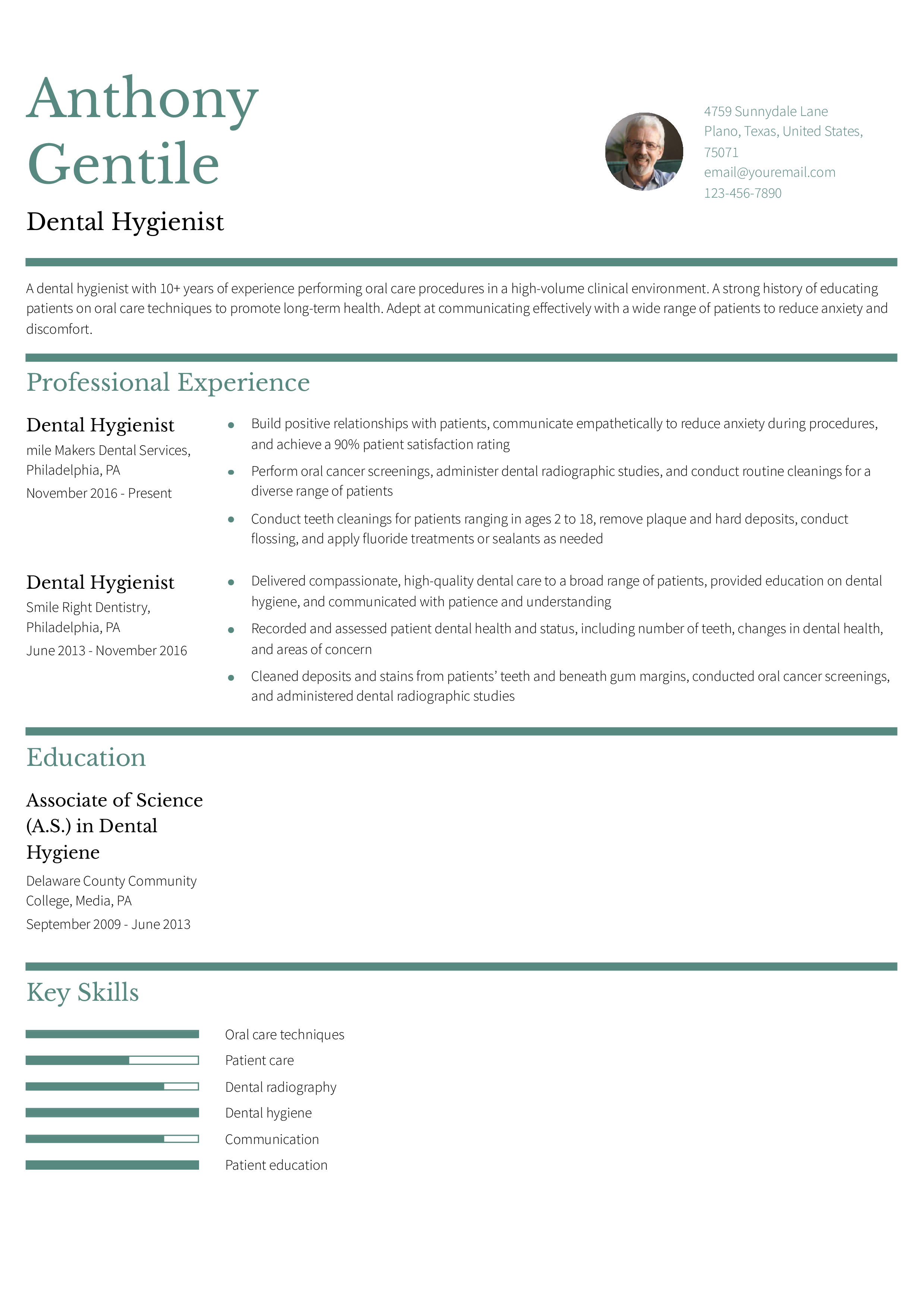 Dental Hygienist Resume Examples and Templates for 2024 - ResumeBuilder.com