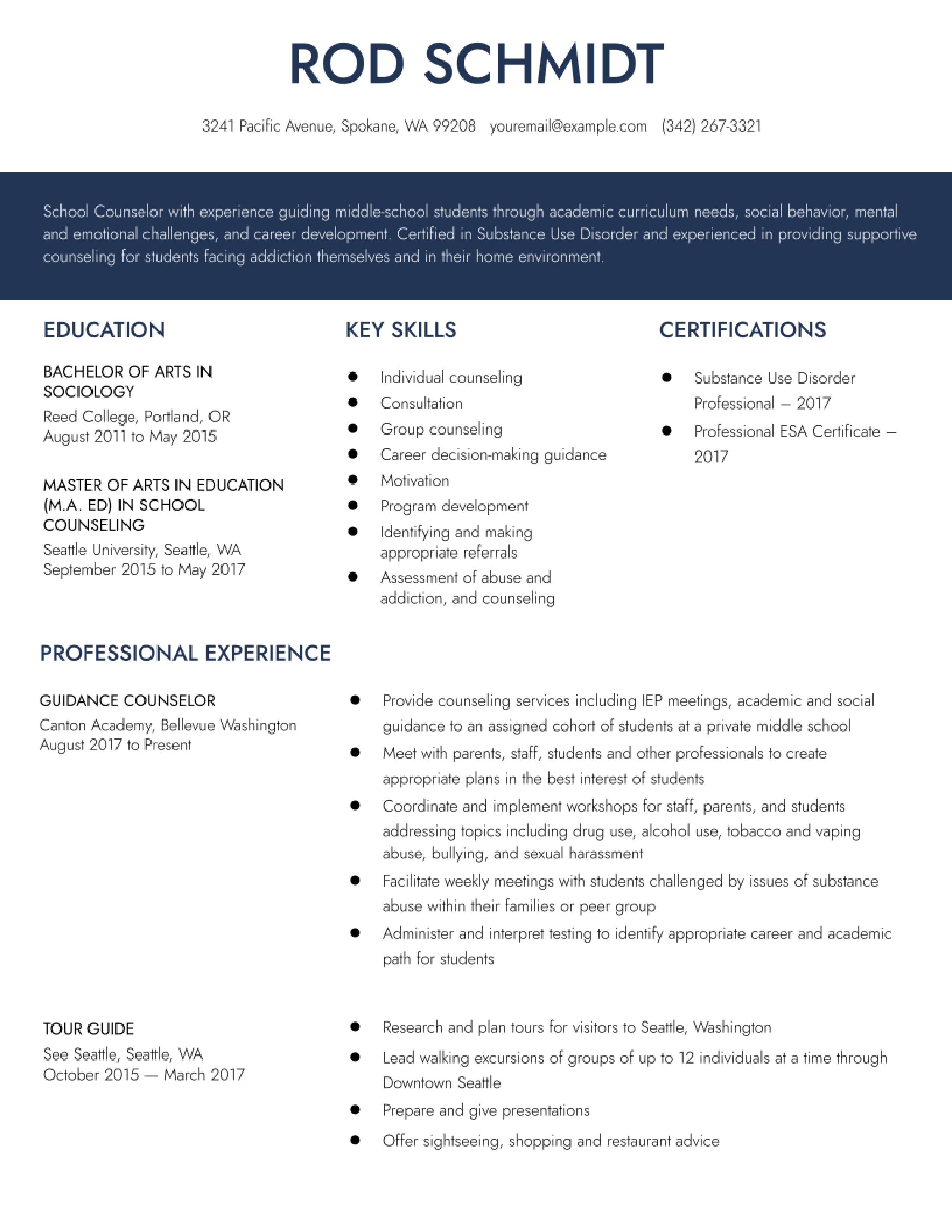 School Counselor Resume Examples and Templates for 2024 - ResumeBuilder.com