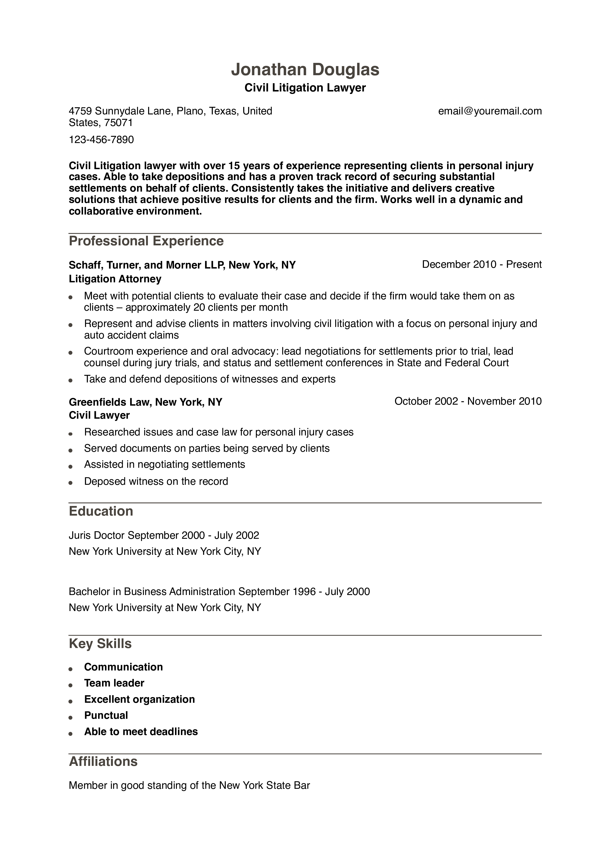 7 Attorney Resume Examples and Templates for 2024 - ResumeBuilder.com