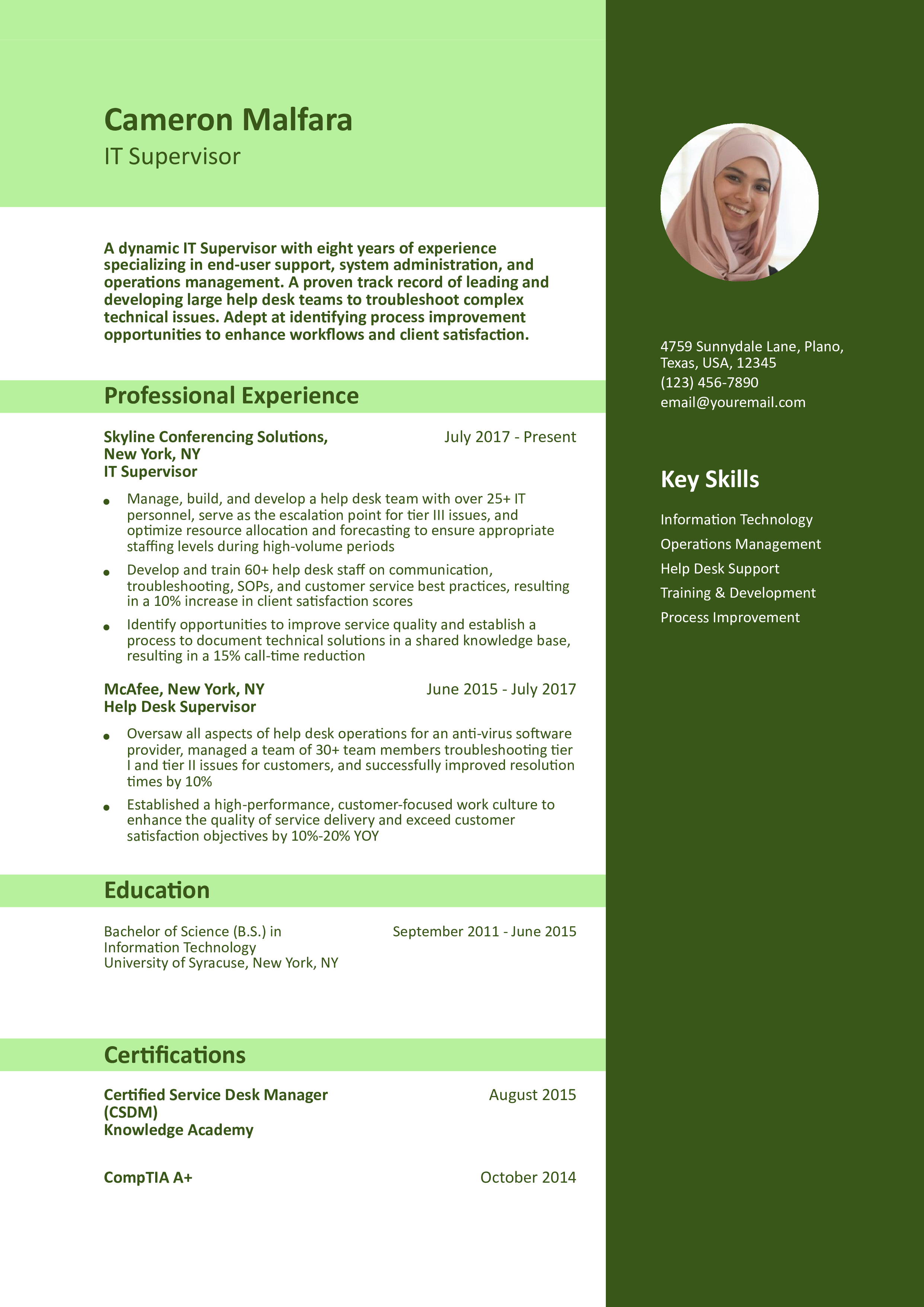 Supervisor Resume Examples and Templates for 2024 - ResumeBuilder.com