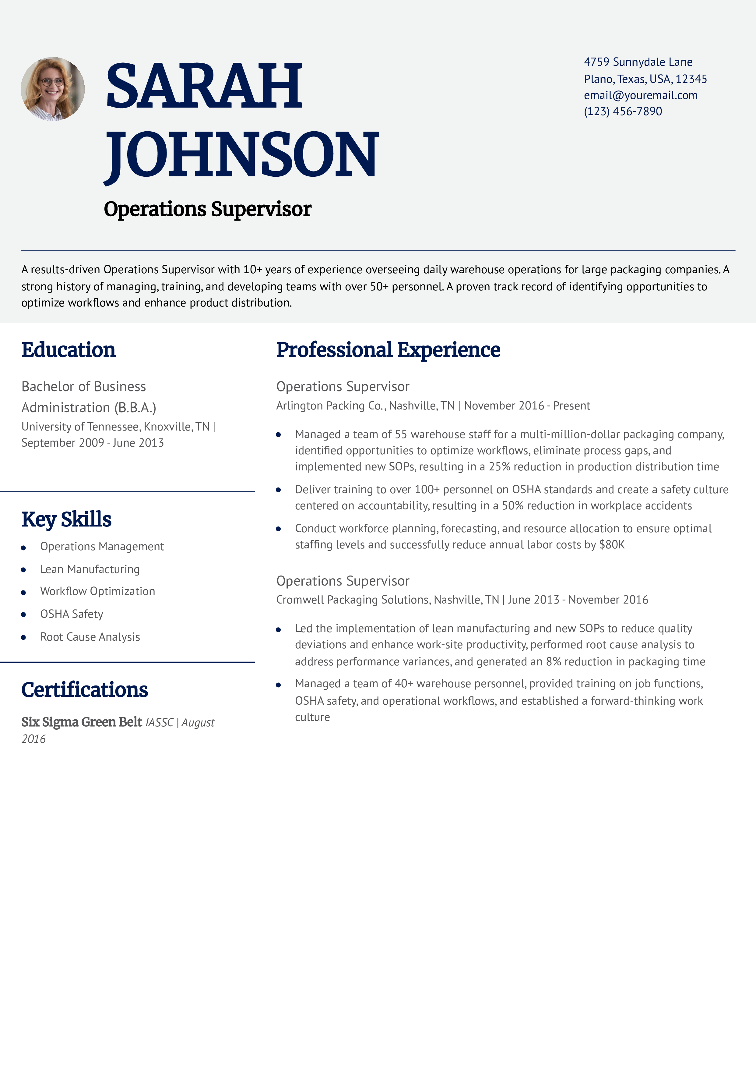 Supervisor Resume Examples and Templates for 2024 - ResumeBuilder.com