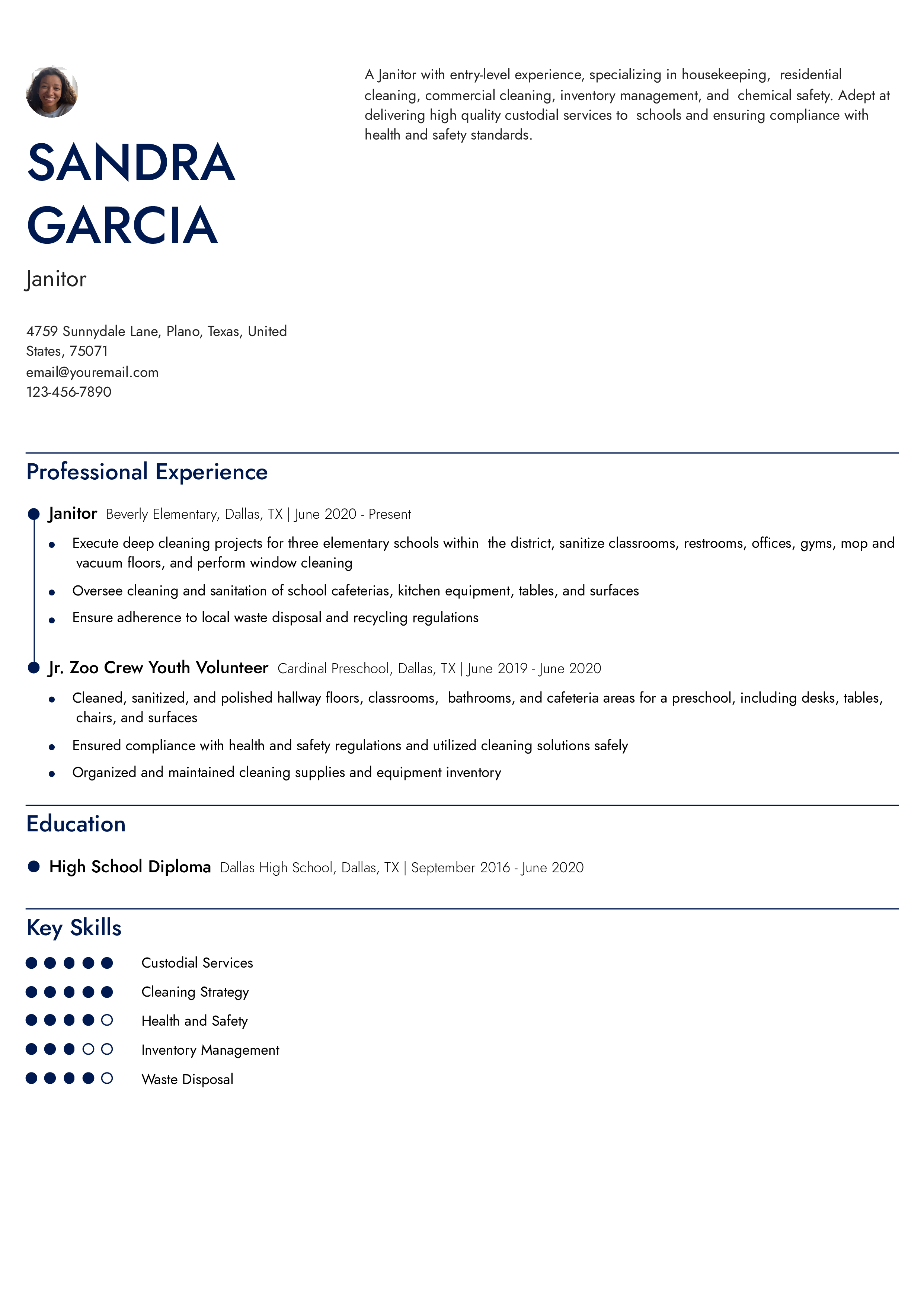 Entry-Level Janitor Resume Examples and Templates for 2024 ...