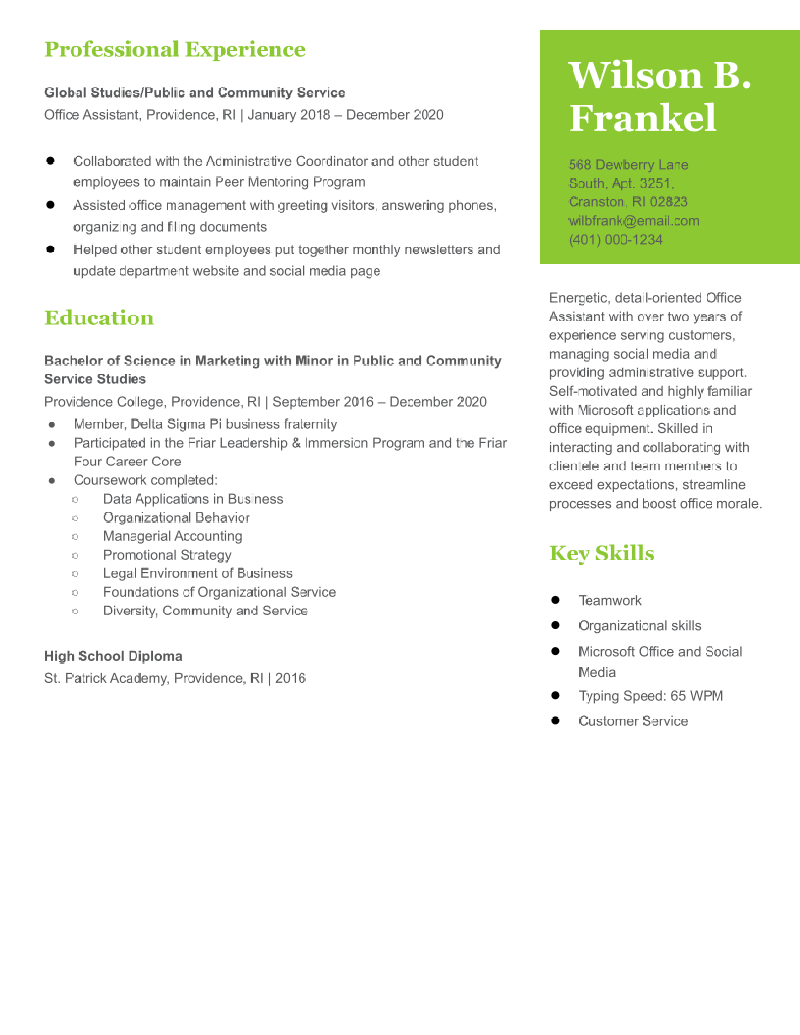 Office Assistant Resume Examples and Templates for 2024 - ResumeBuilder.com