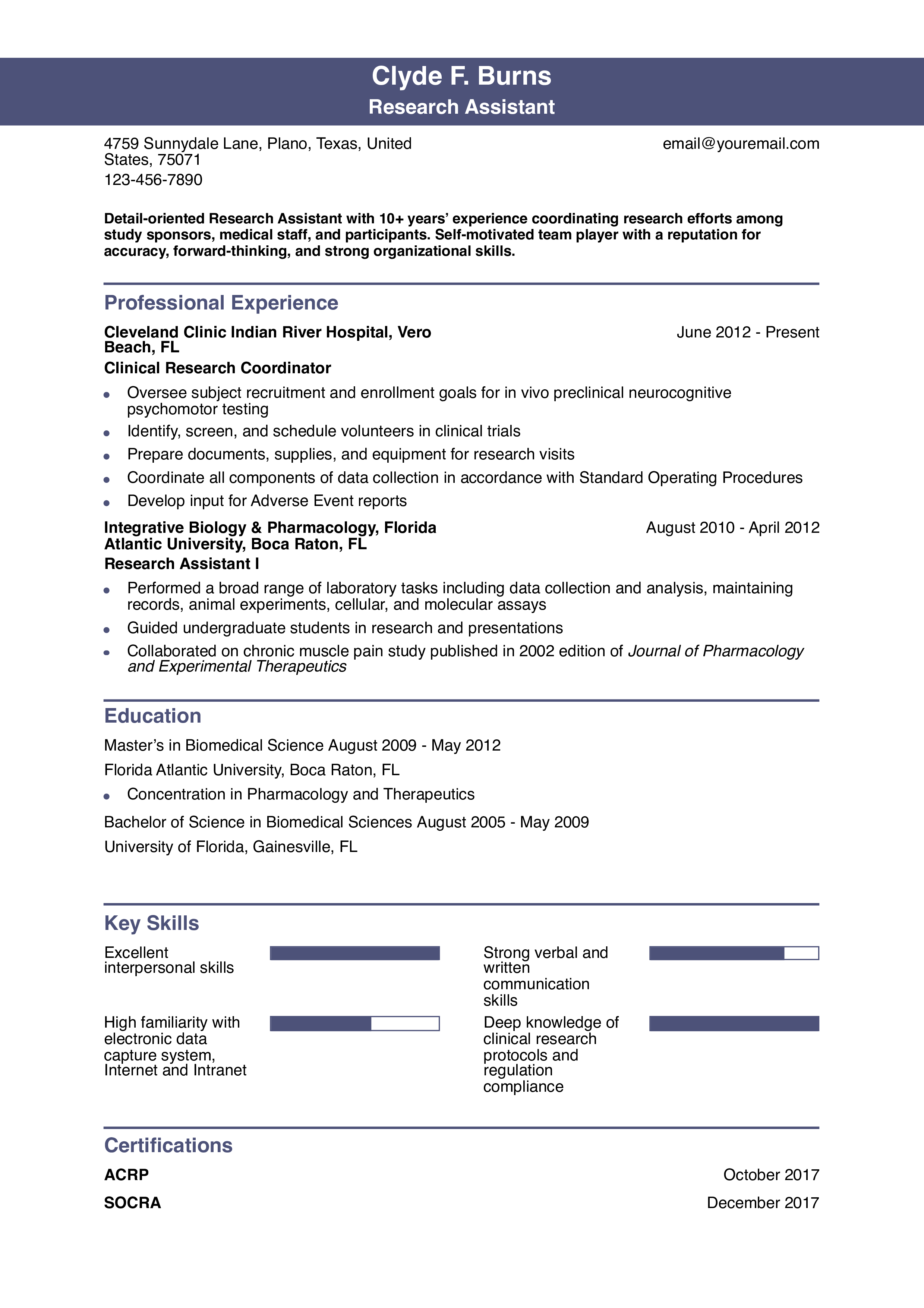 10 Research Assistant Resume Examples and Templates for 2024 ...