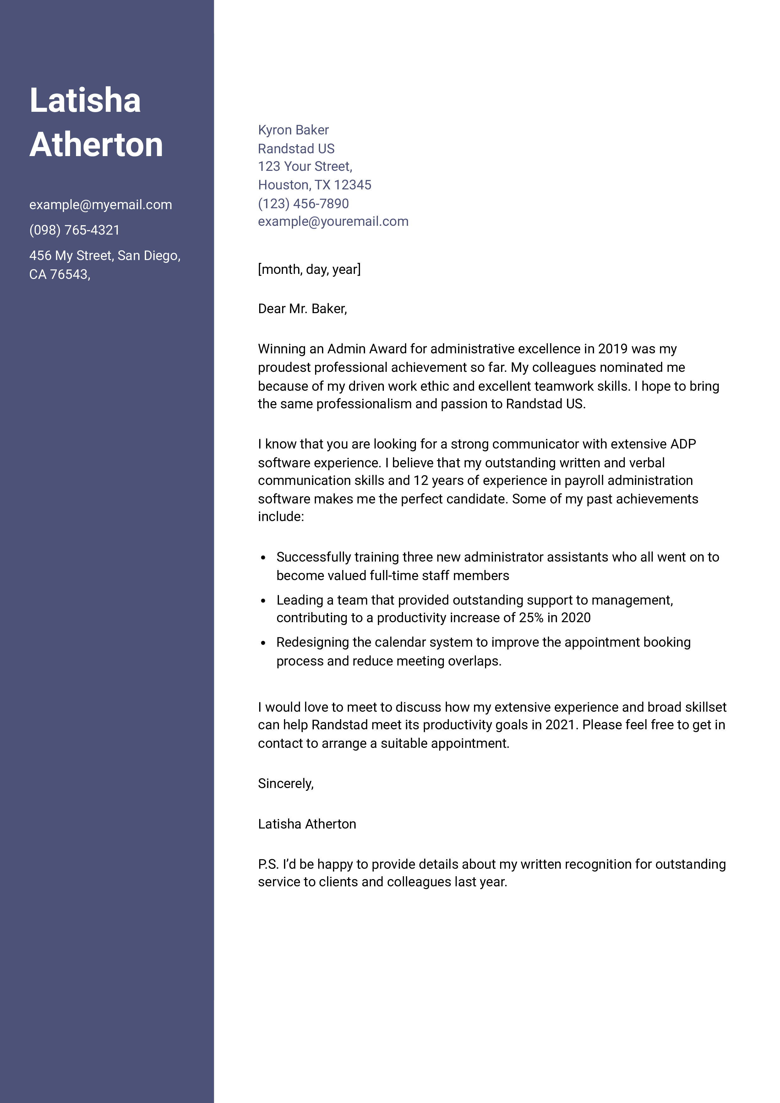 Administrative Assistant Cover Letter Examples and Templates for 2024 ...