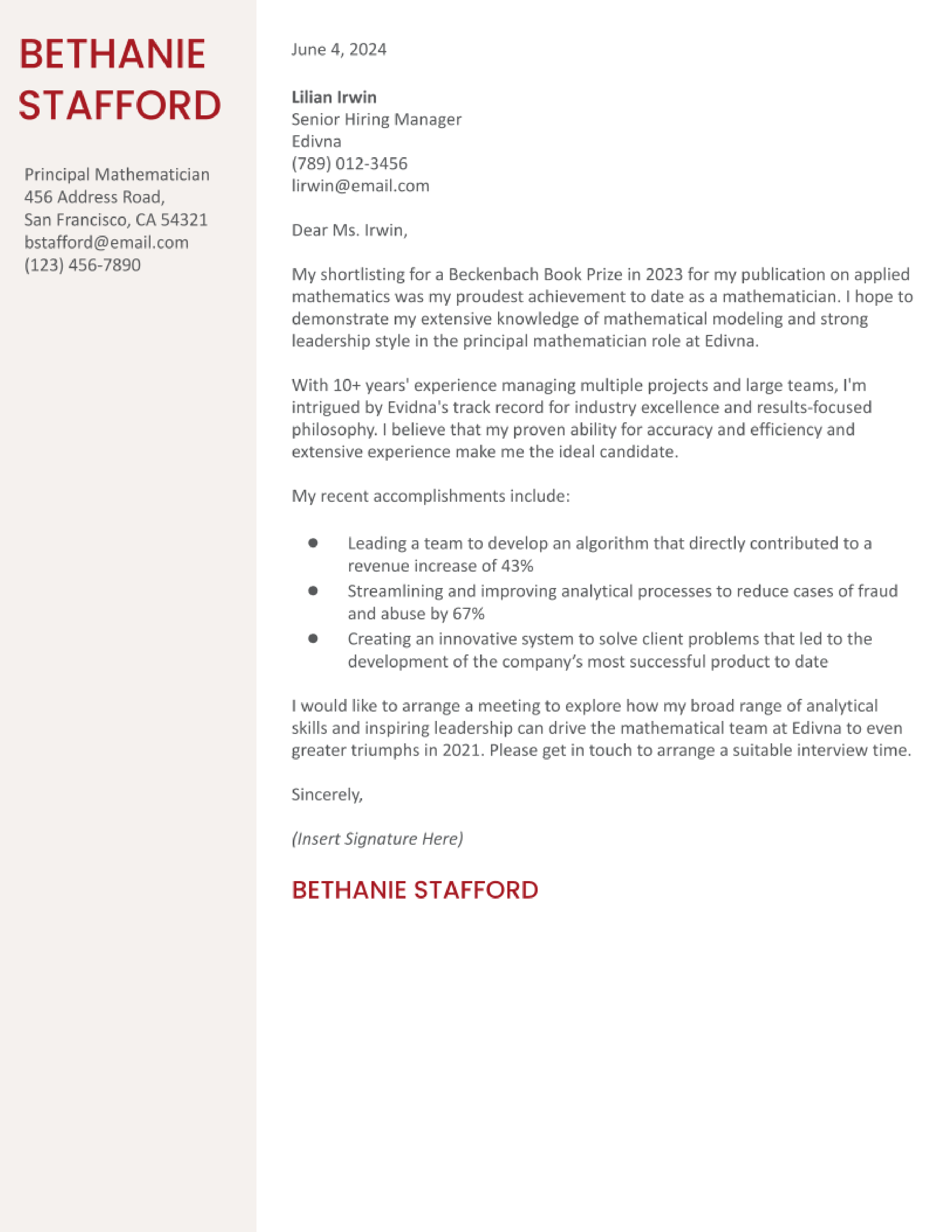 Data Scientist Cover Letter Examples and Templates for 2024 ...