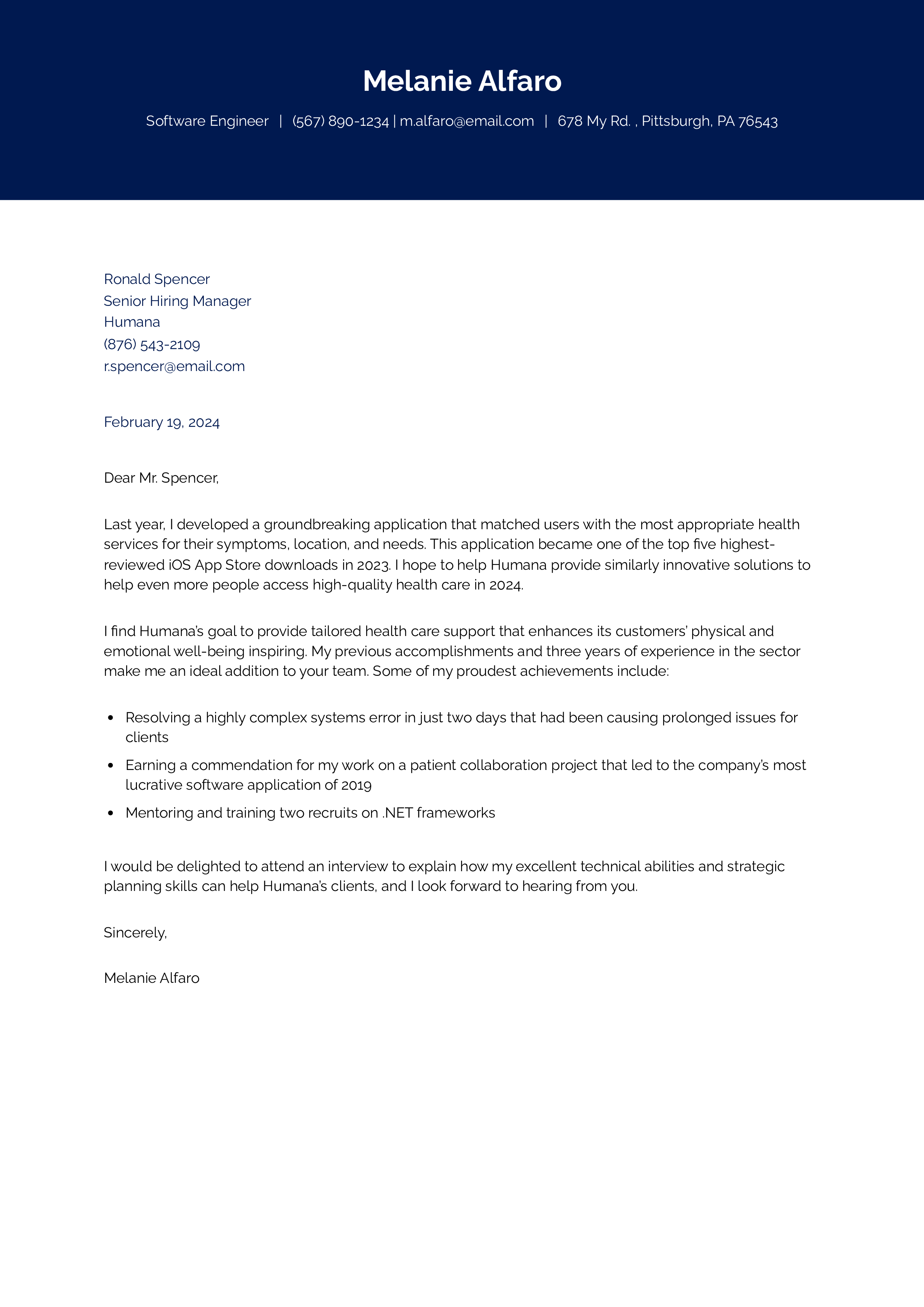 Software Engineer Cover Letter Examples and Templates for 2024 ...