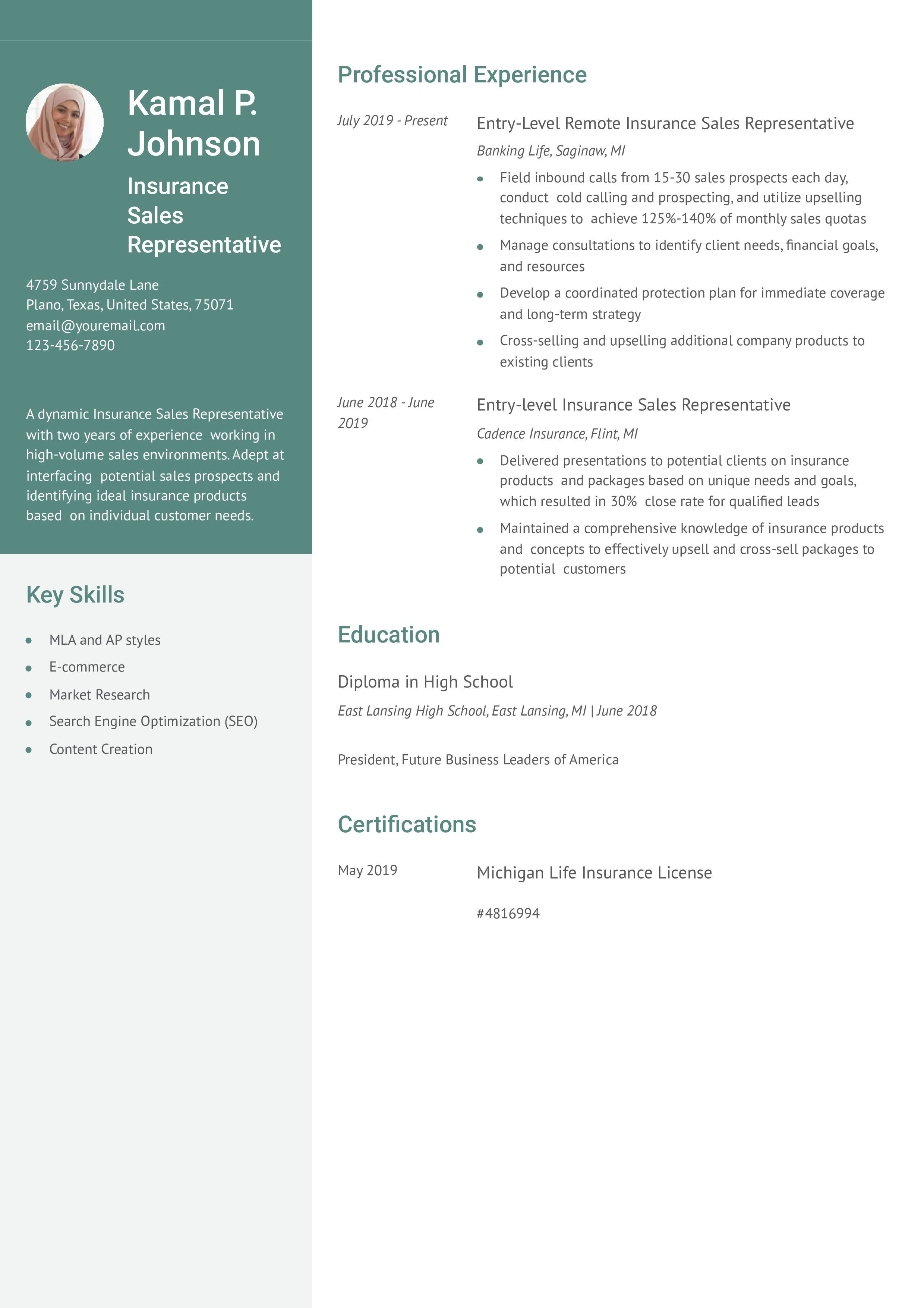 Inside Sales Rep Resume Examples and Templates for 2024 - ResumeBuilder.com