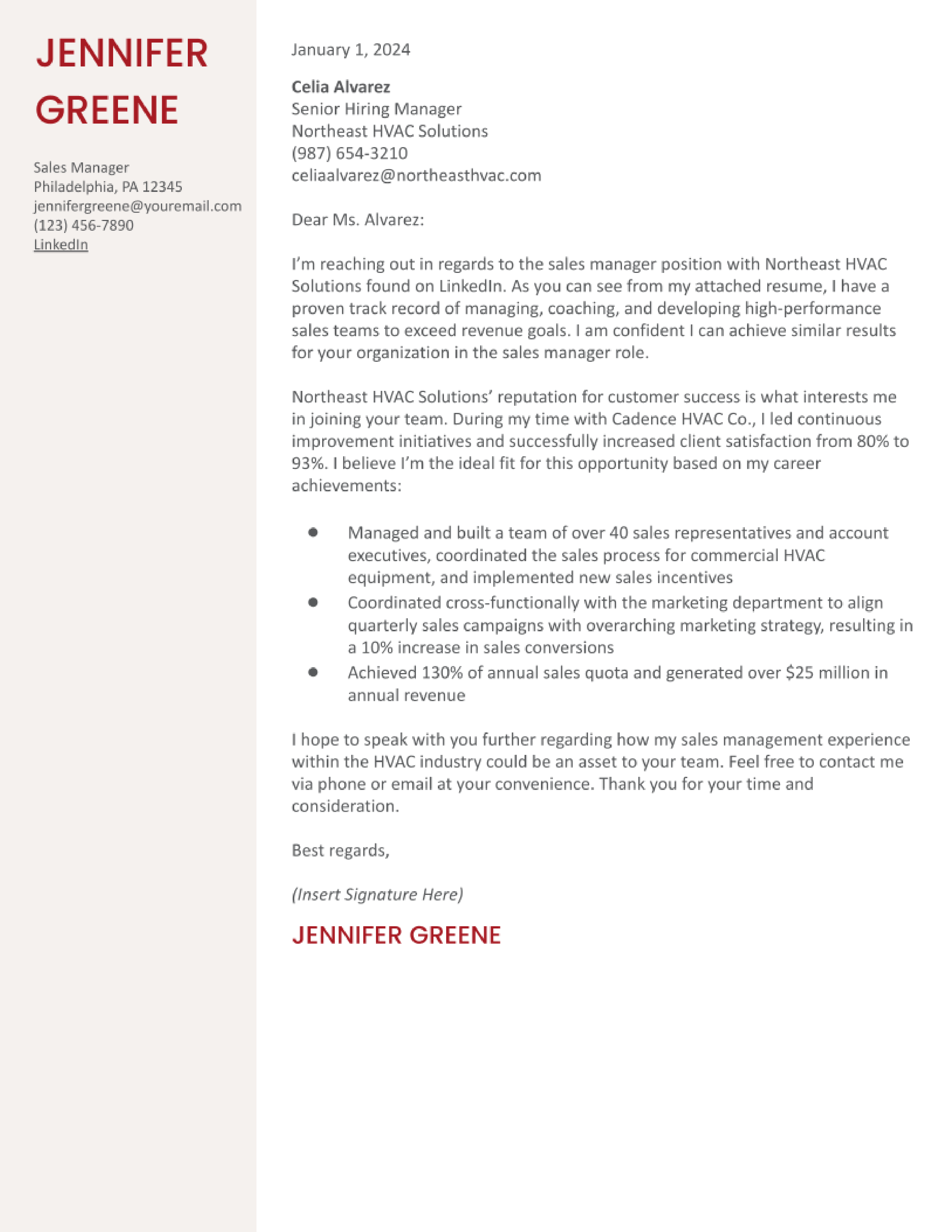 Sales Manager Cover Letter Examples and Templates for 2024 ...