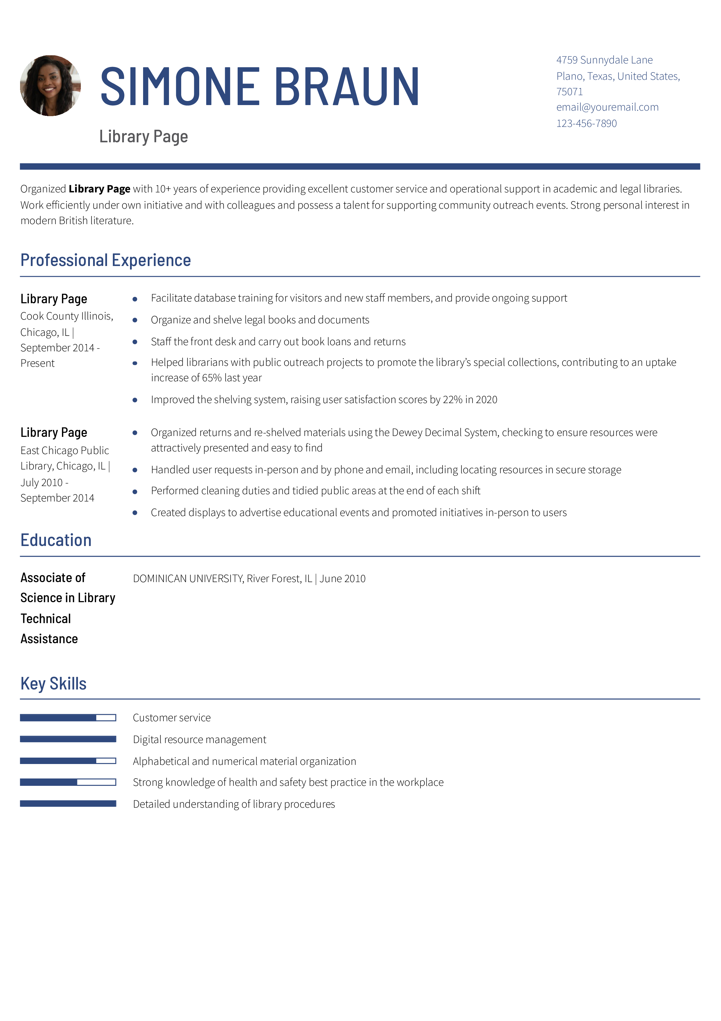 Library Page Resume Examples and Templates for 2024 - ResumeBuilder.com