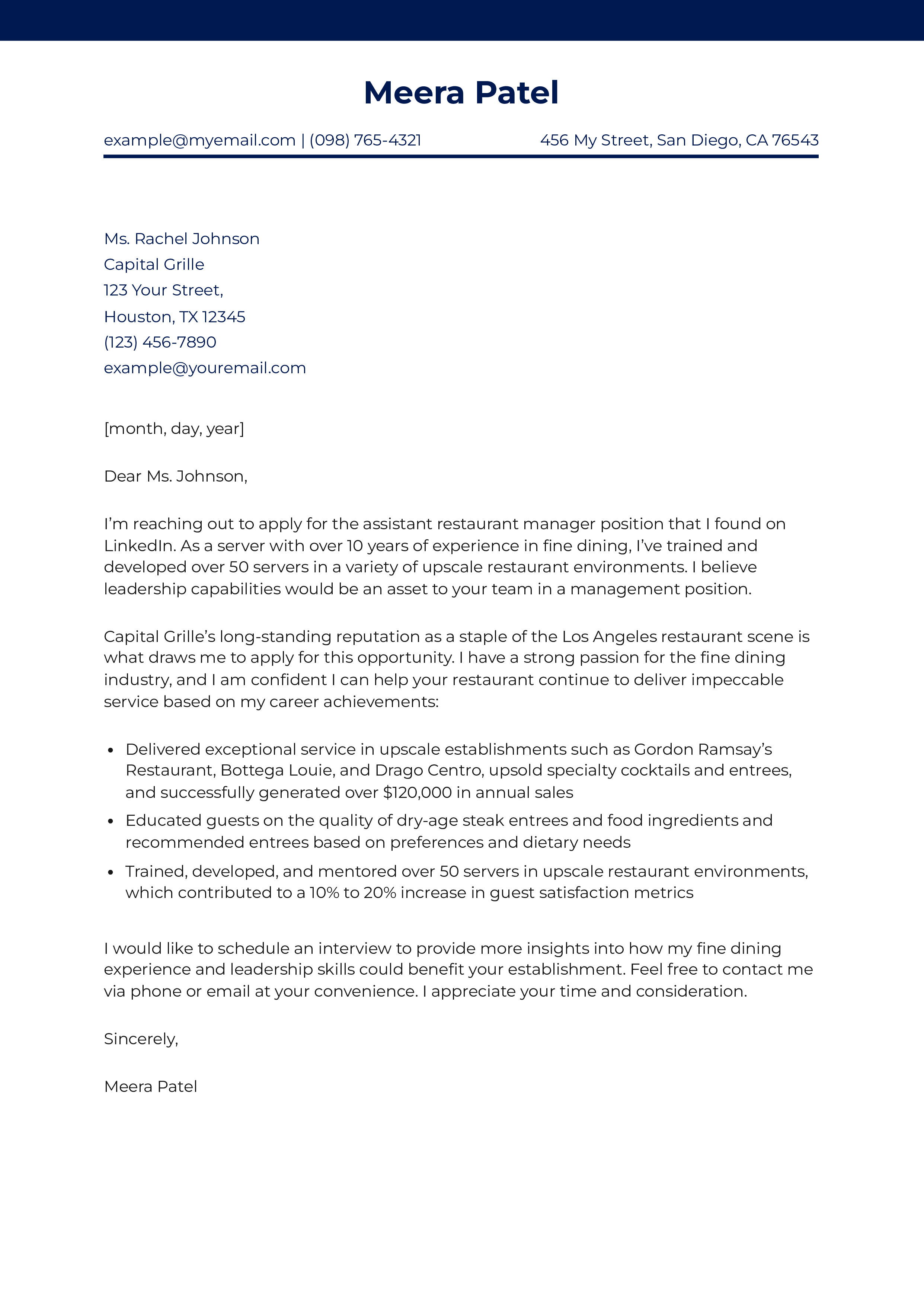 Server Cover Letter Examples and Templates for 2024 - ResumeBuilder.com