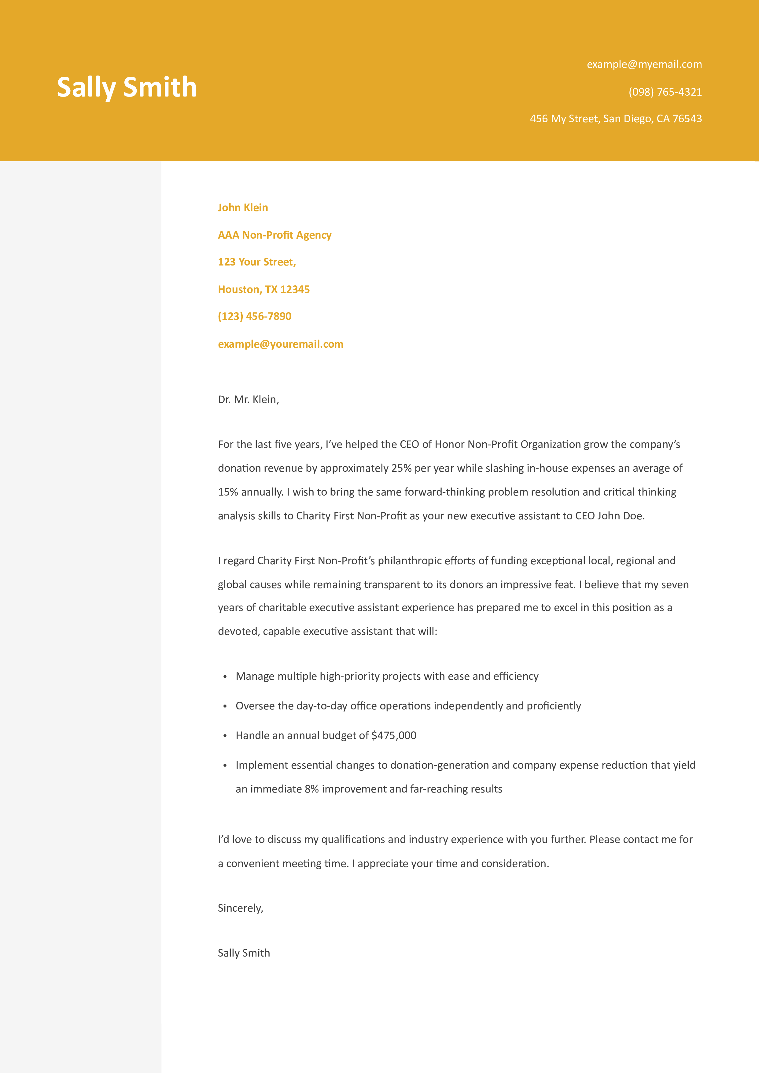 Executive Assistant Cover Letter Examples and Templates for 2024 ...