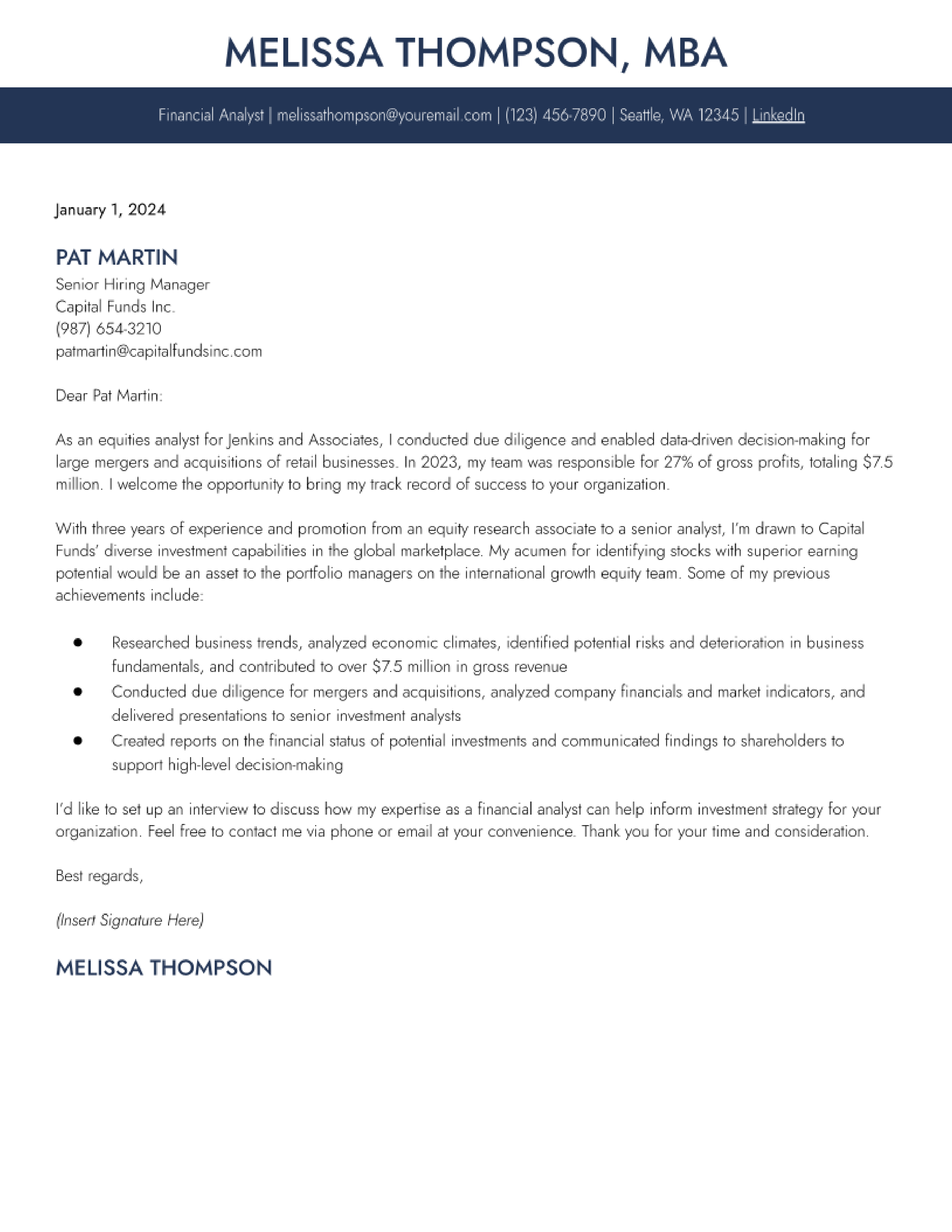 MBA Cover Letter Examples and Templates for 2024 - ResumeBuilder.com