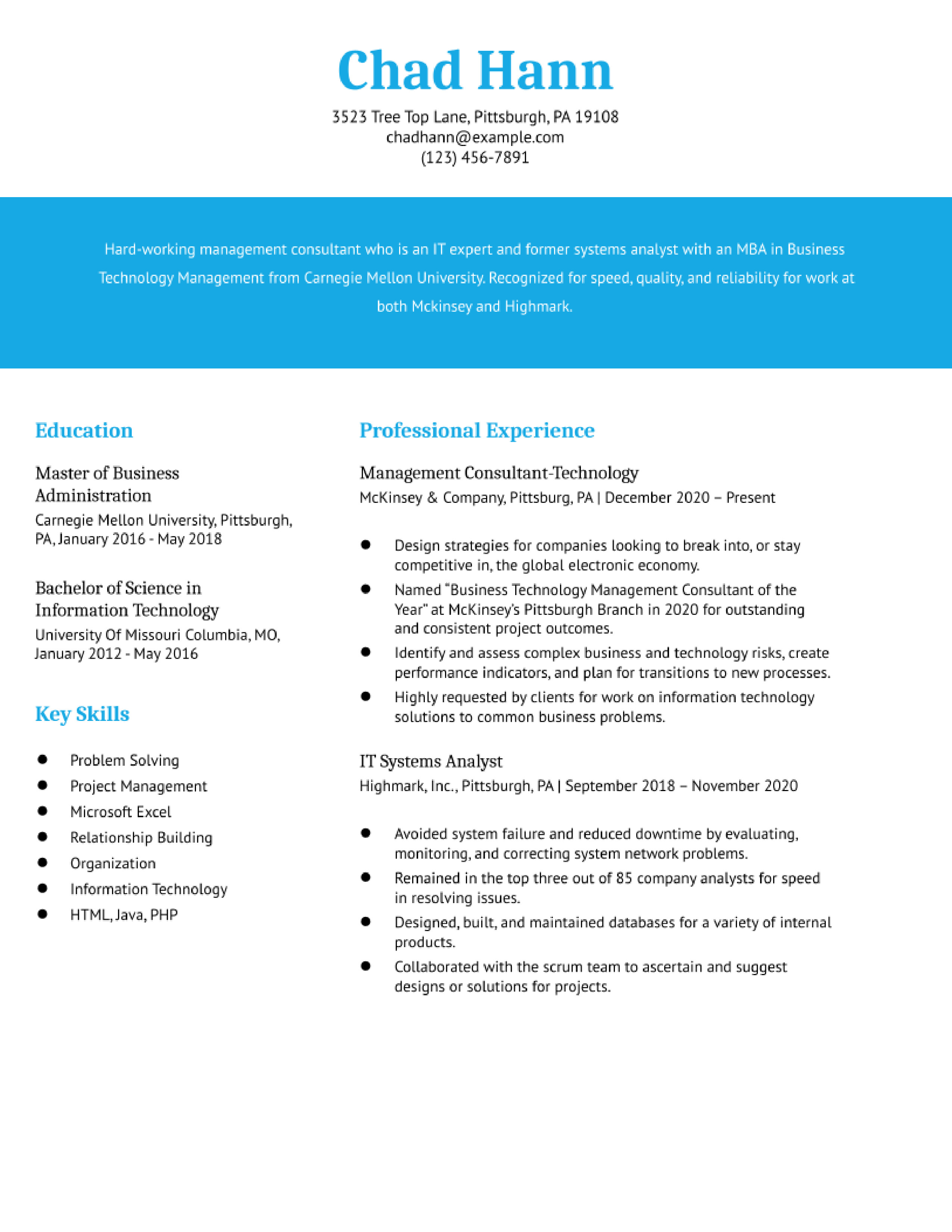 Modern Resume Examples and Templates for 2024 - ResumeBuilder.com