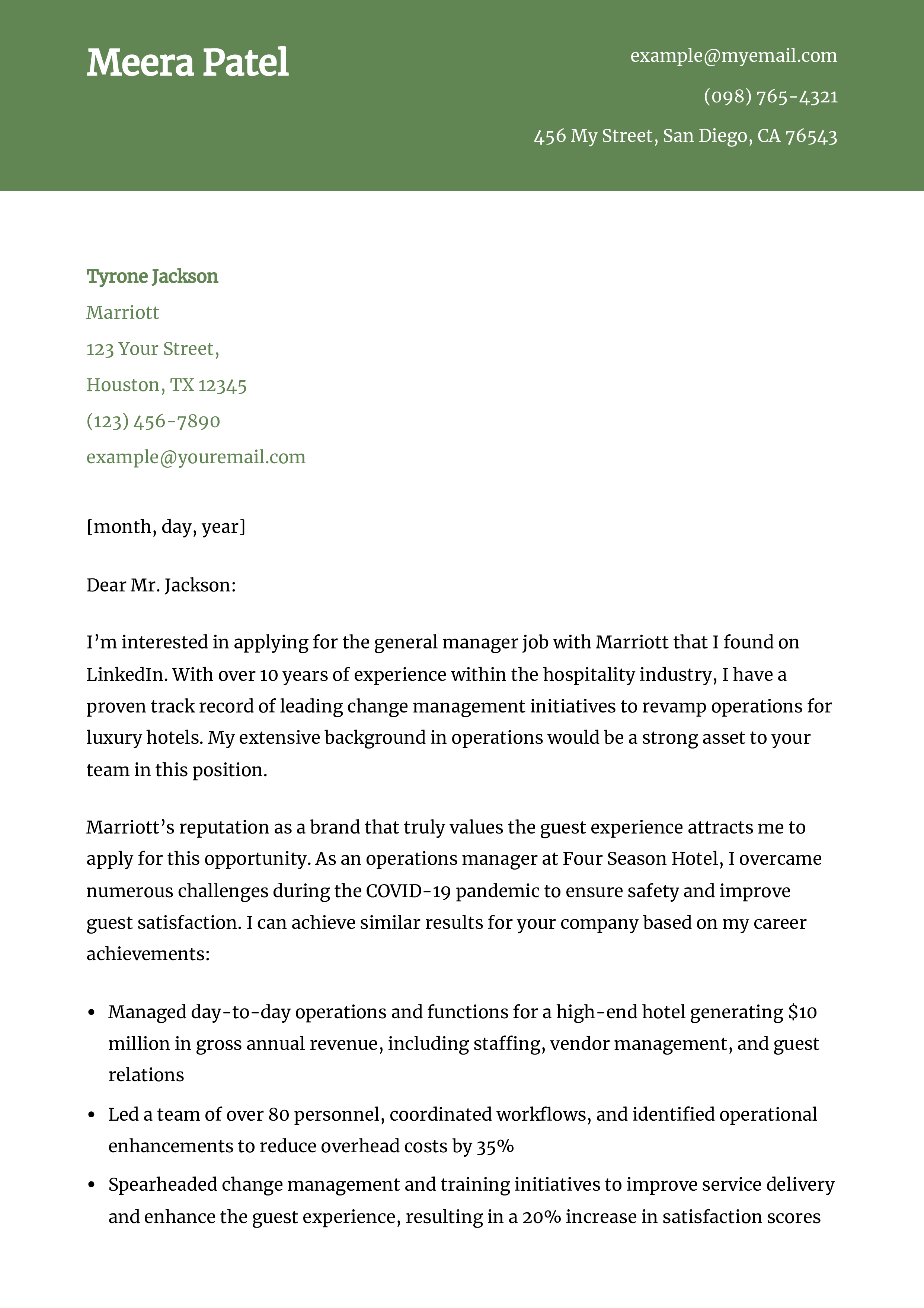 Operations Manager Cover Letter Examples and Templates for 2024 ...