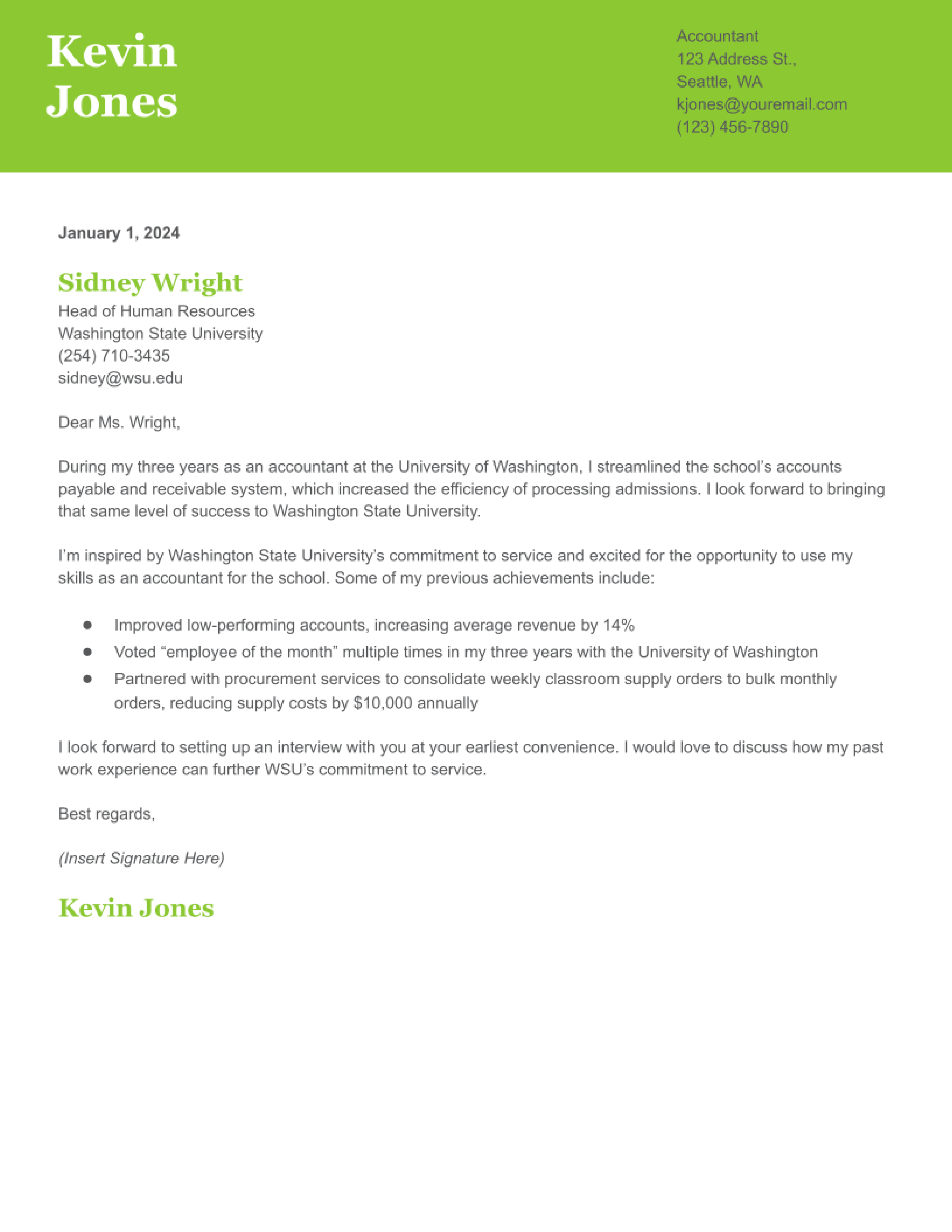 Finance Cover Letter Examples and Templates for 2024 - ResumeBuilder.com