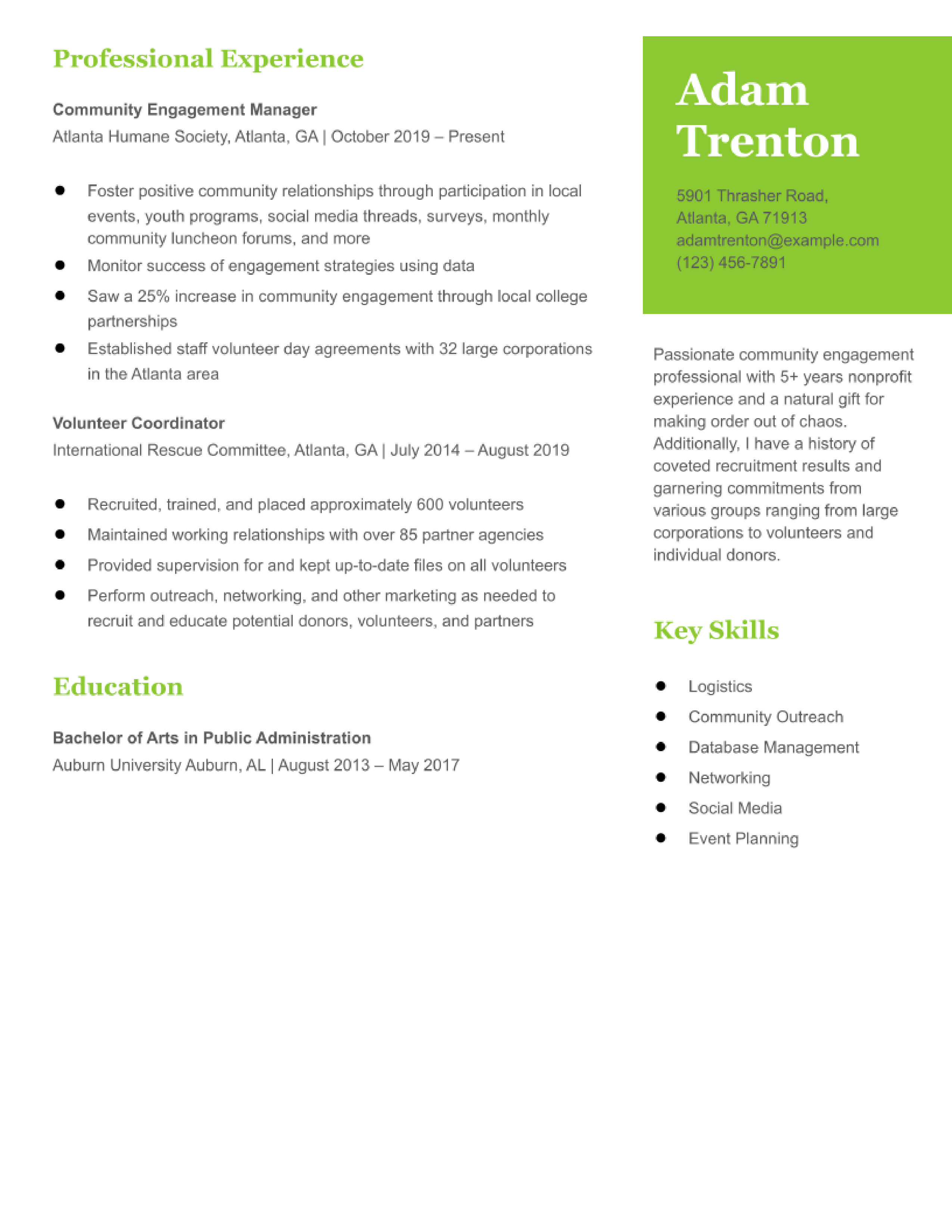 Nonprofit Resume Examples and Templates for 2024 - ResumeBuilder.com