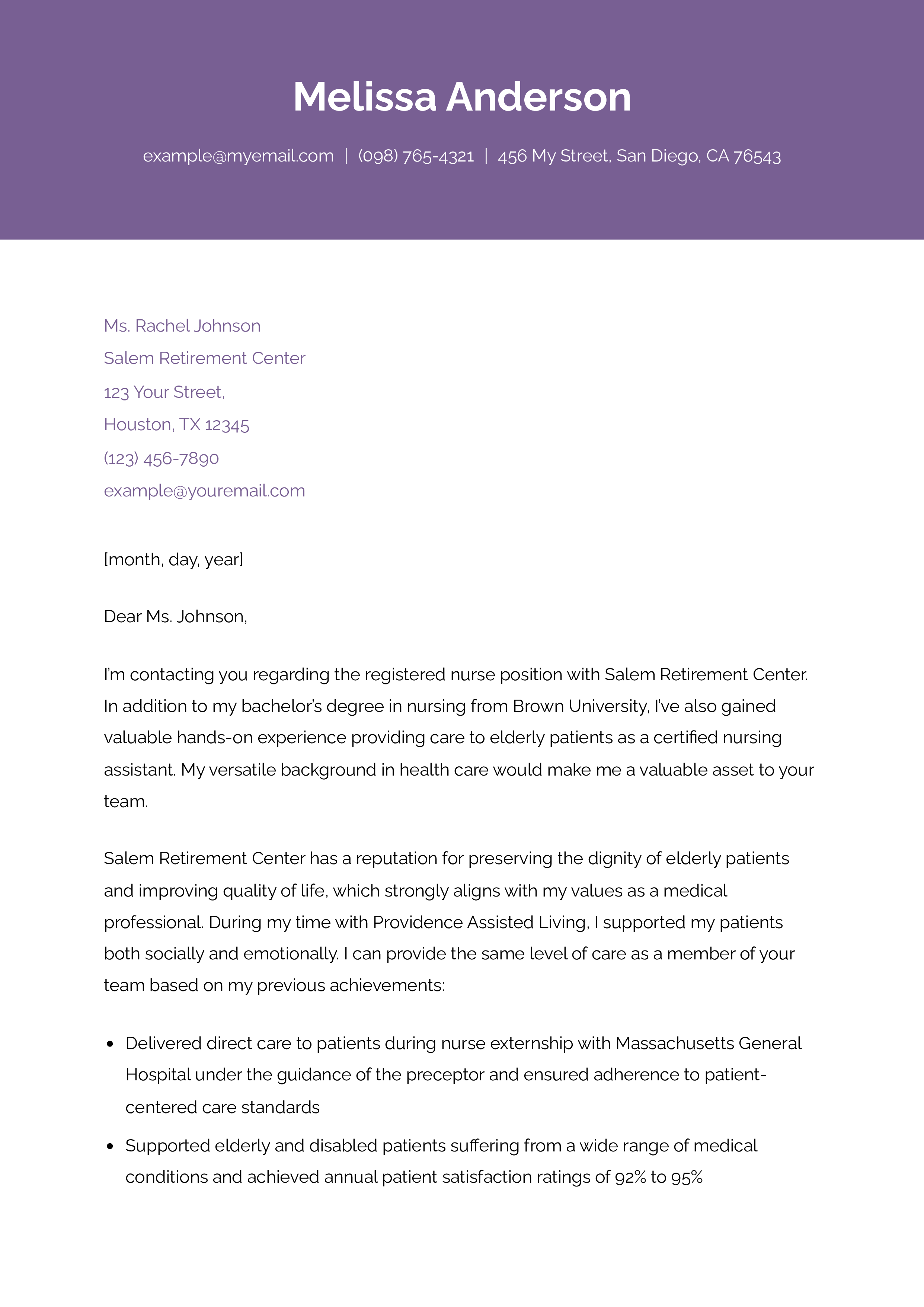 Nurse Grad Cover Letter Examples and Templates for 2024 - ResumeBuilder.com