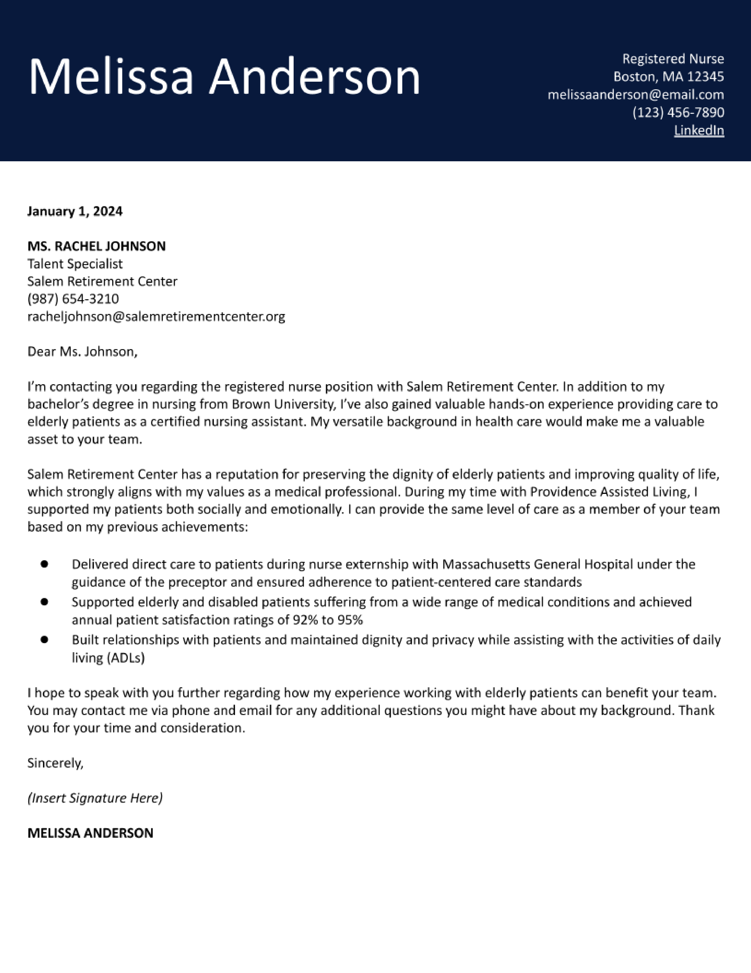 Nurse Grad Cover Letter Examples and Templates for 2024 - ResumeBuilder.com