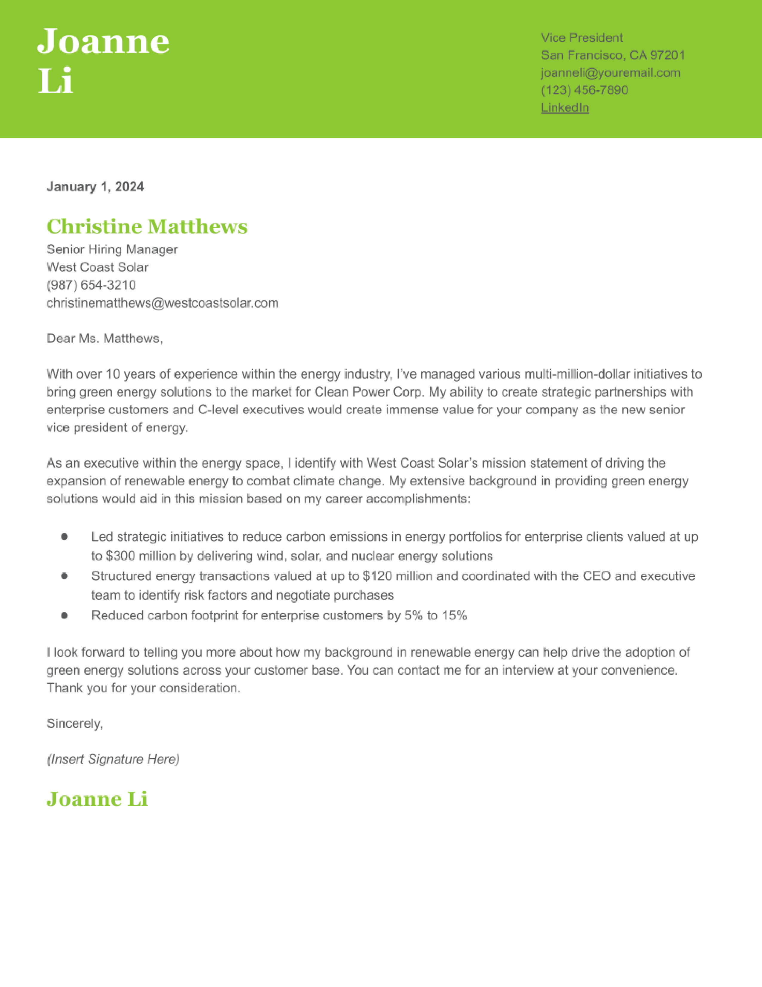 Executive Cover Letter Examples and Templates for 2024 - ResumeBuilder.com