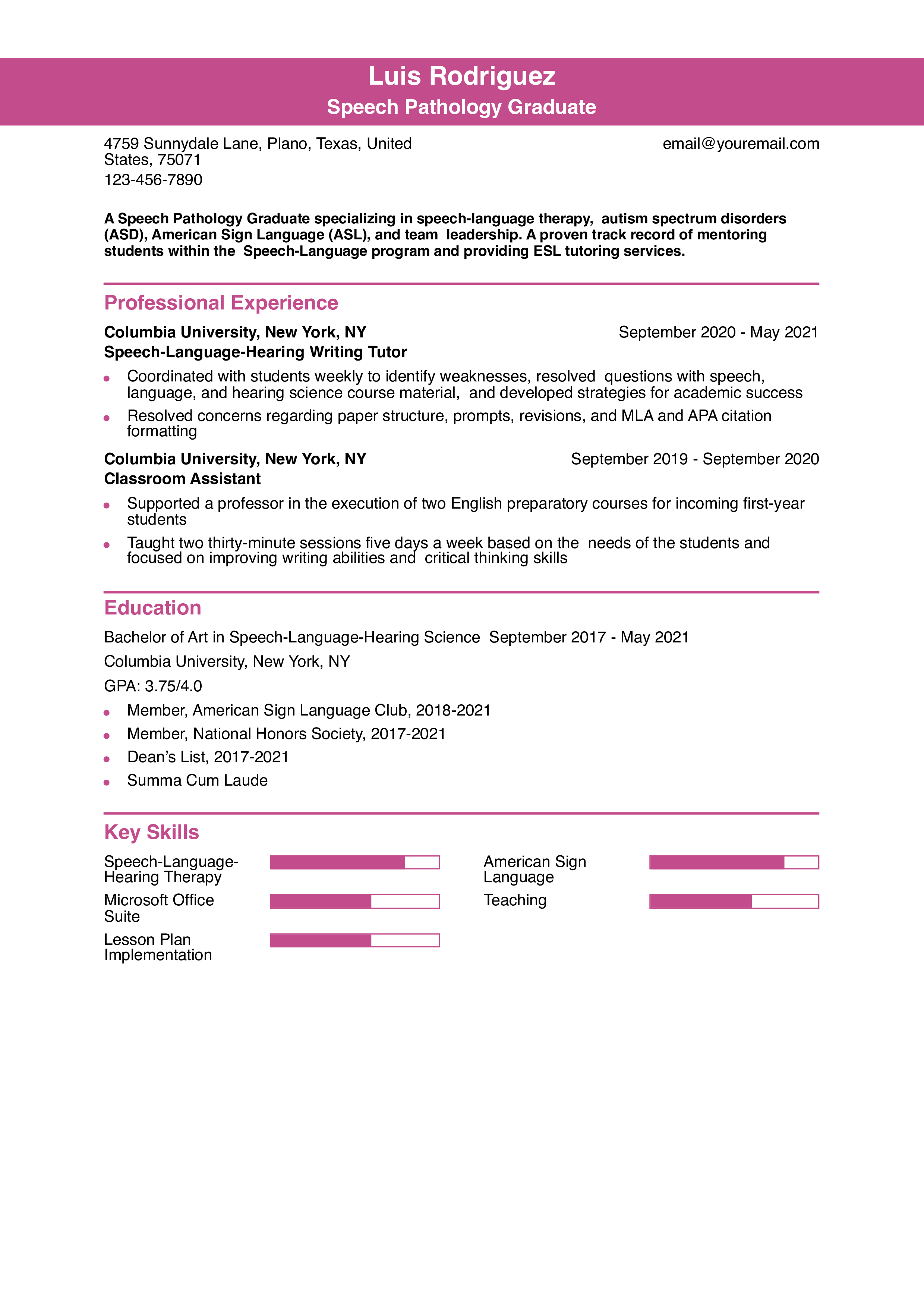 Graduate School Resume Examples and Templates for 2024 - ResumeBuilder.com