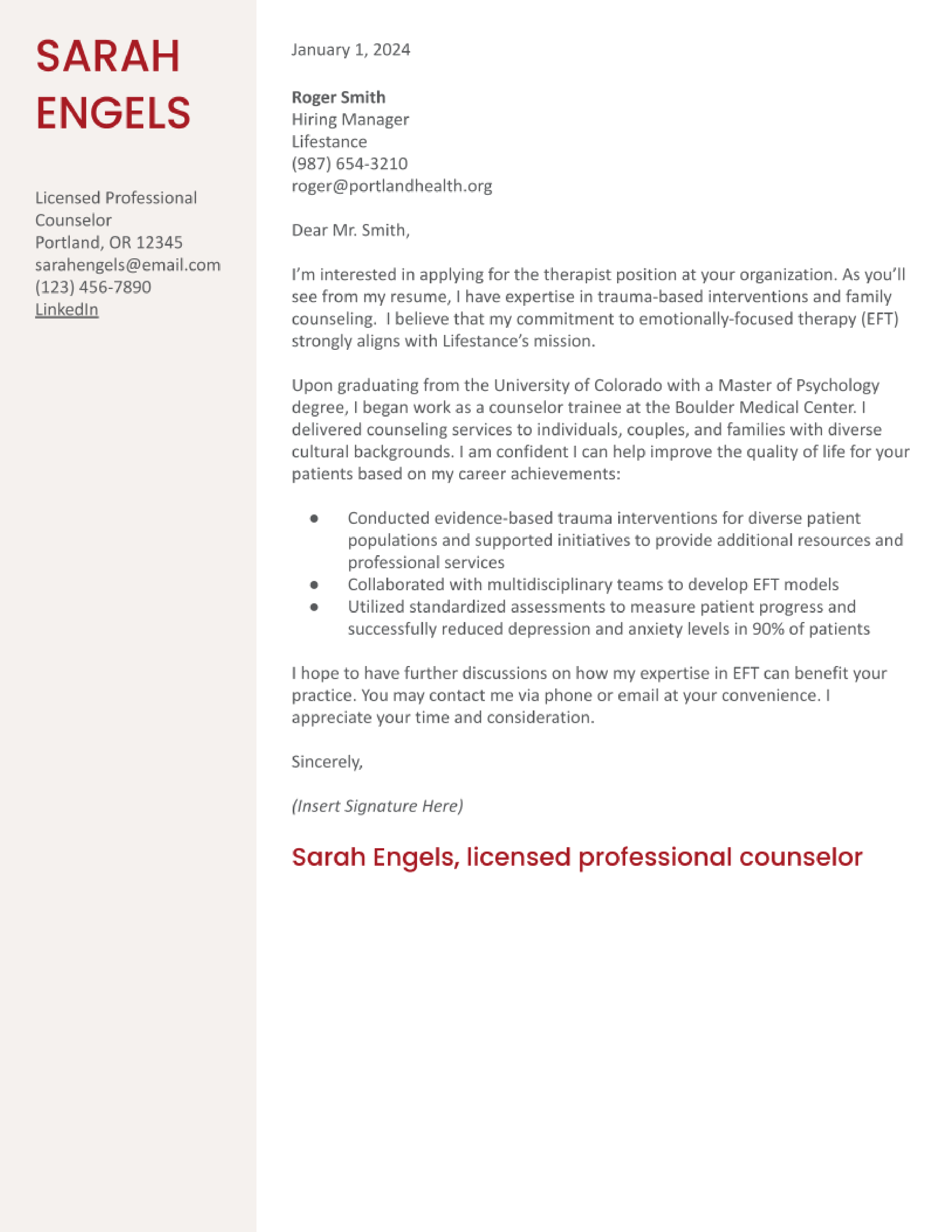 Health Care Cover Letter Examples and Templates for 2024 ...