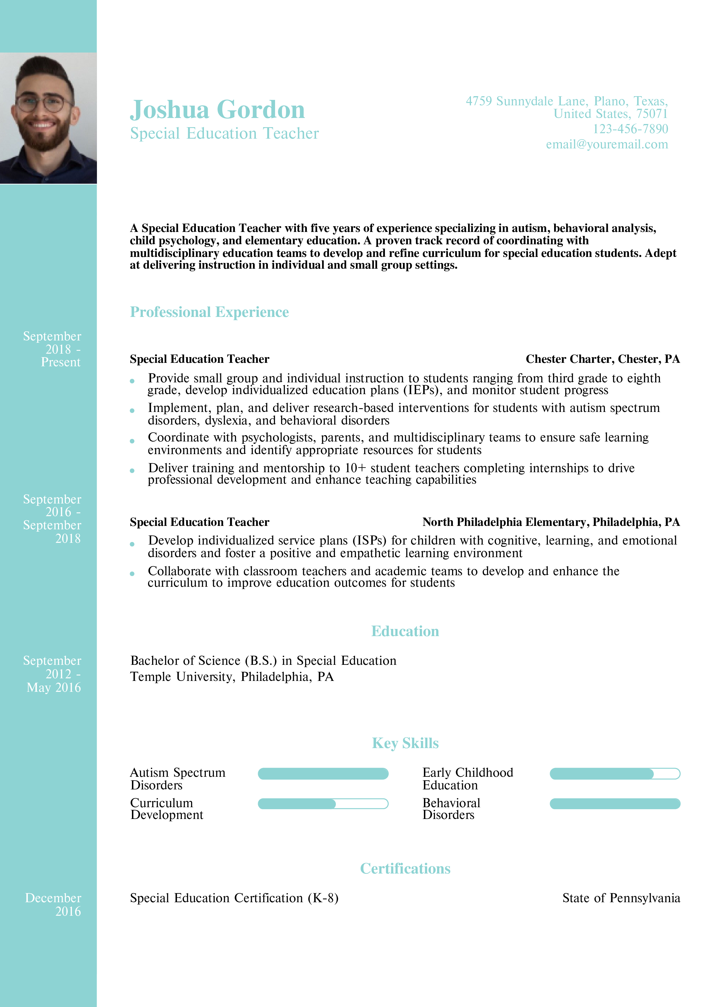 Special Education Teacher Resume Examples and Templates for 2024 ...