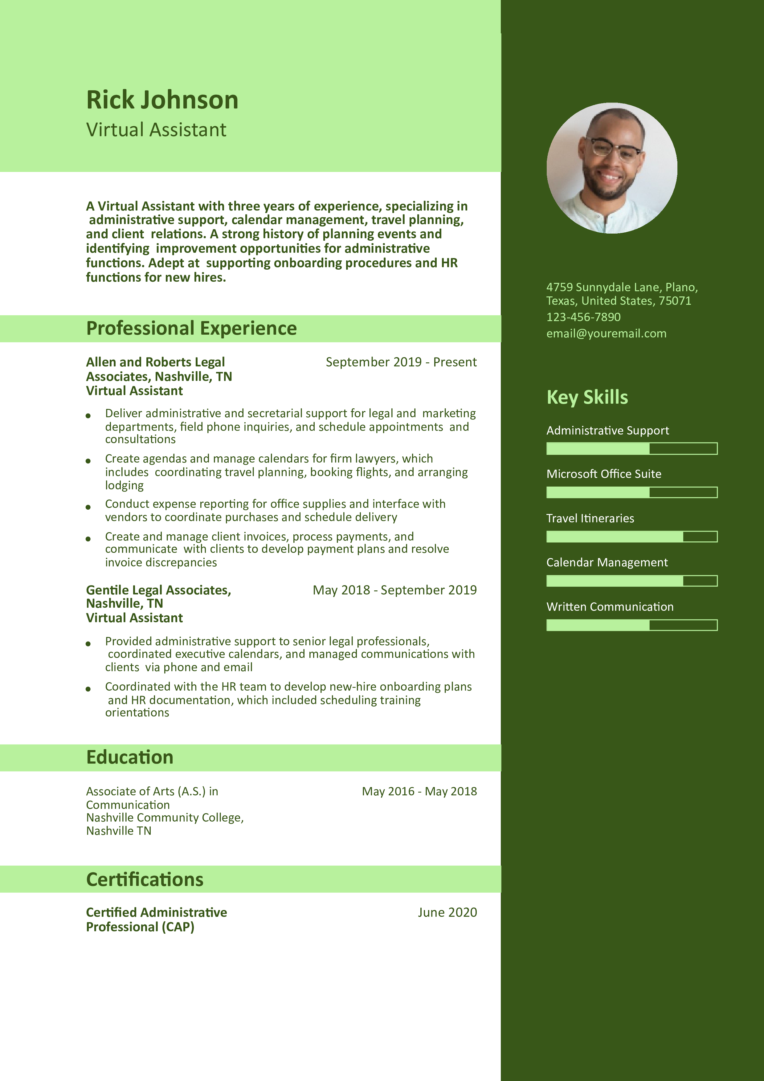 Virtual Assistant Resume Examples and Templates for 2024 ...