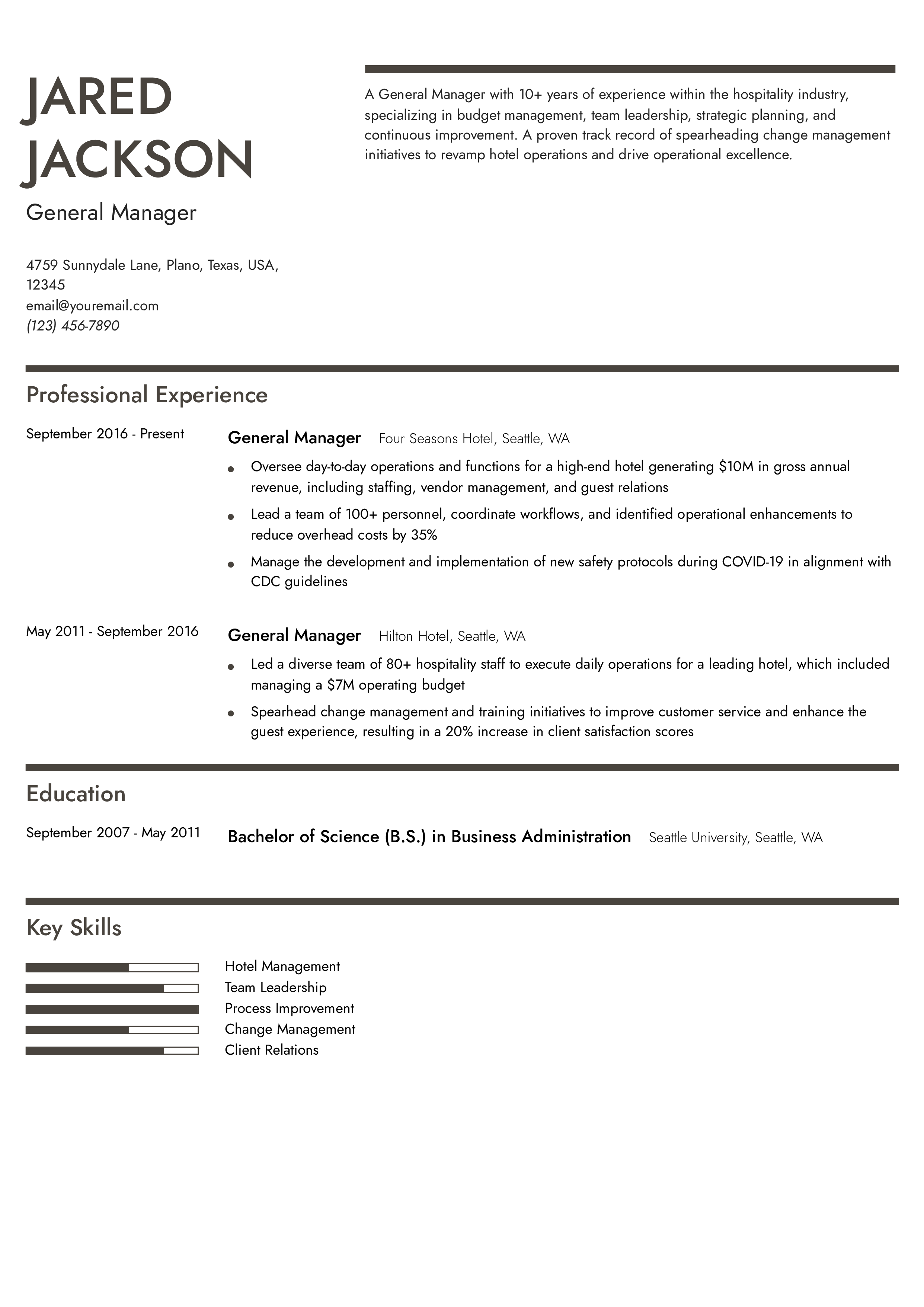General Manager Resume Examples and Templates for 2024 - ResumeBuilder.com