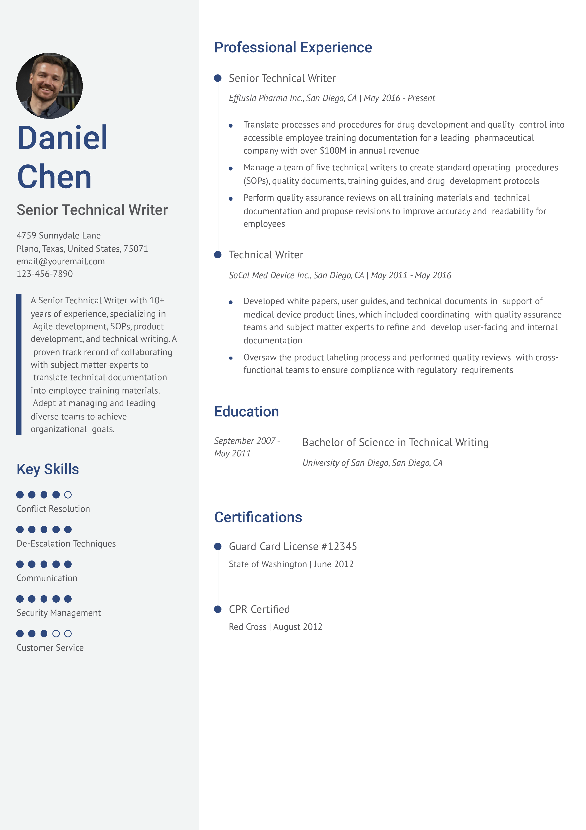 Technical Writer Resume Examples and Templates for 2024 - ResumeBuilder.com