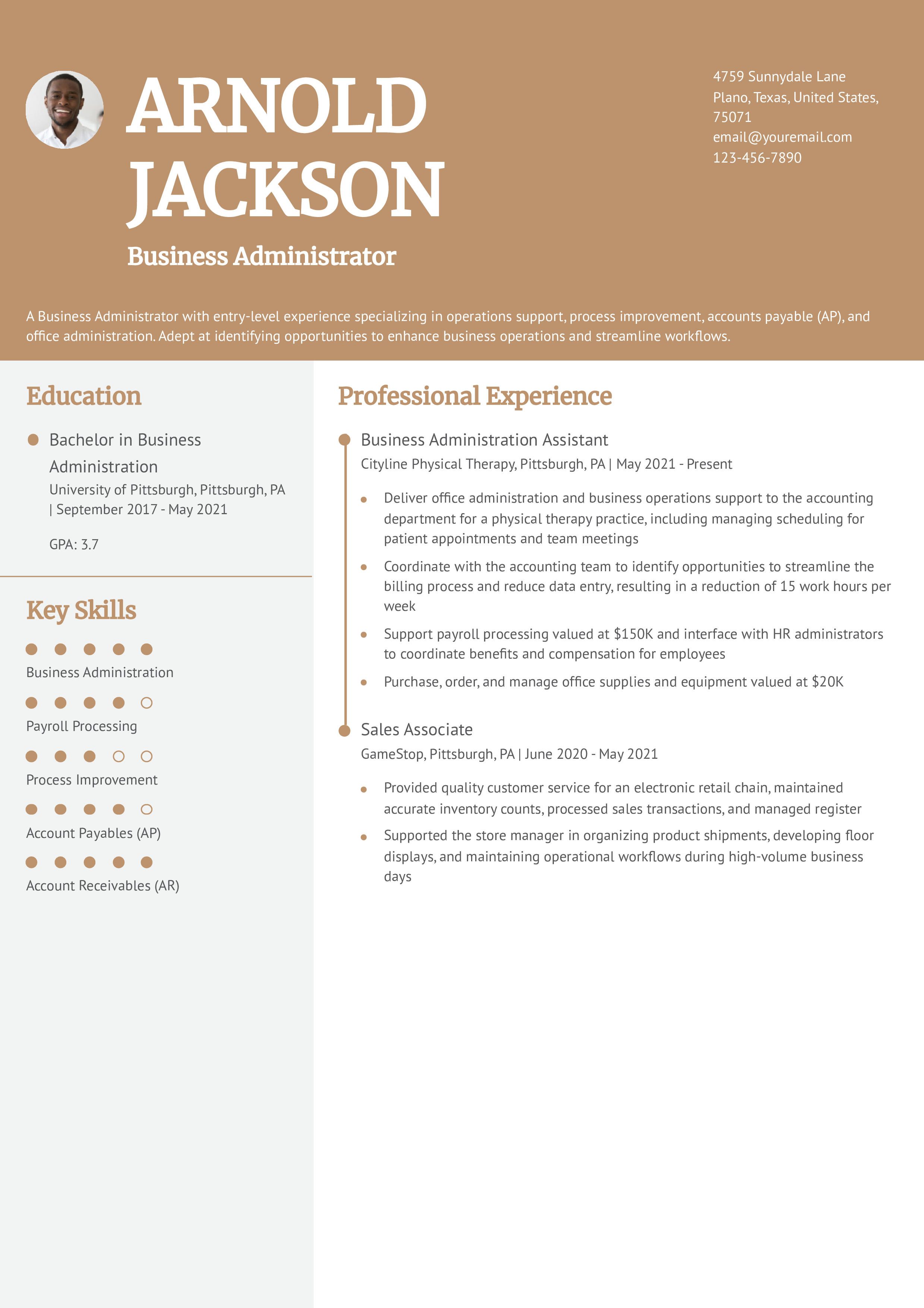 Business Administrator Resume Examples and Templates for 2024 ...