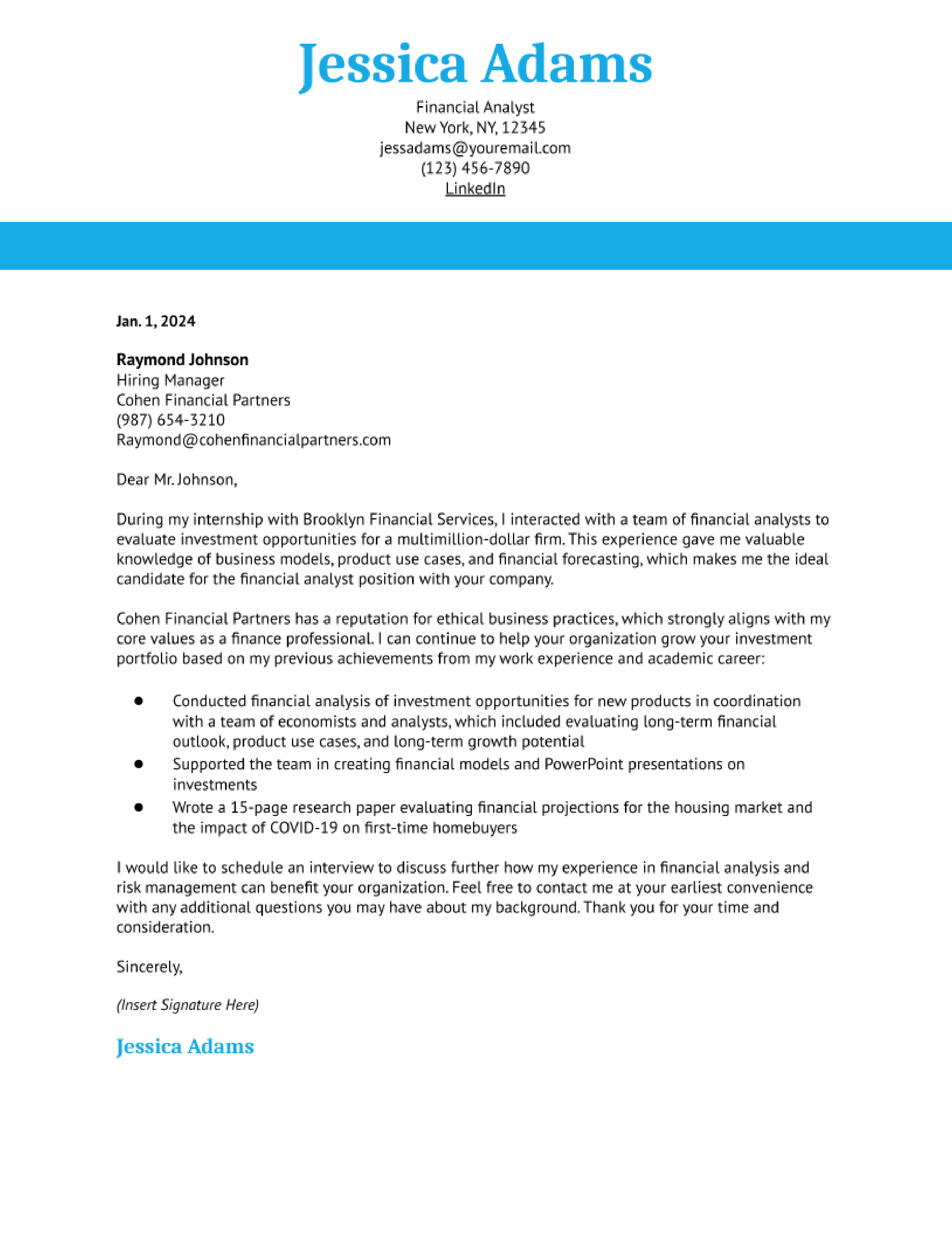 Recent Graduate Cover Letter Examples and Templates for 2024 ...