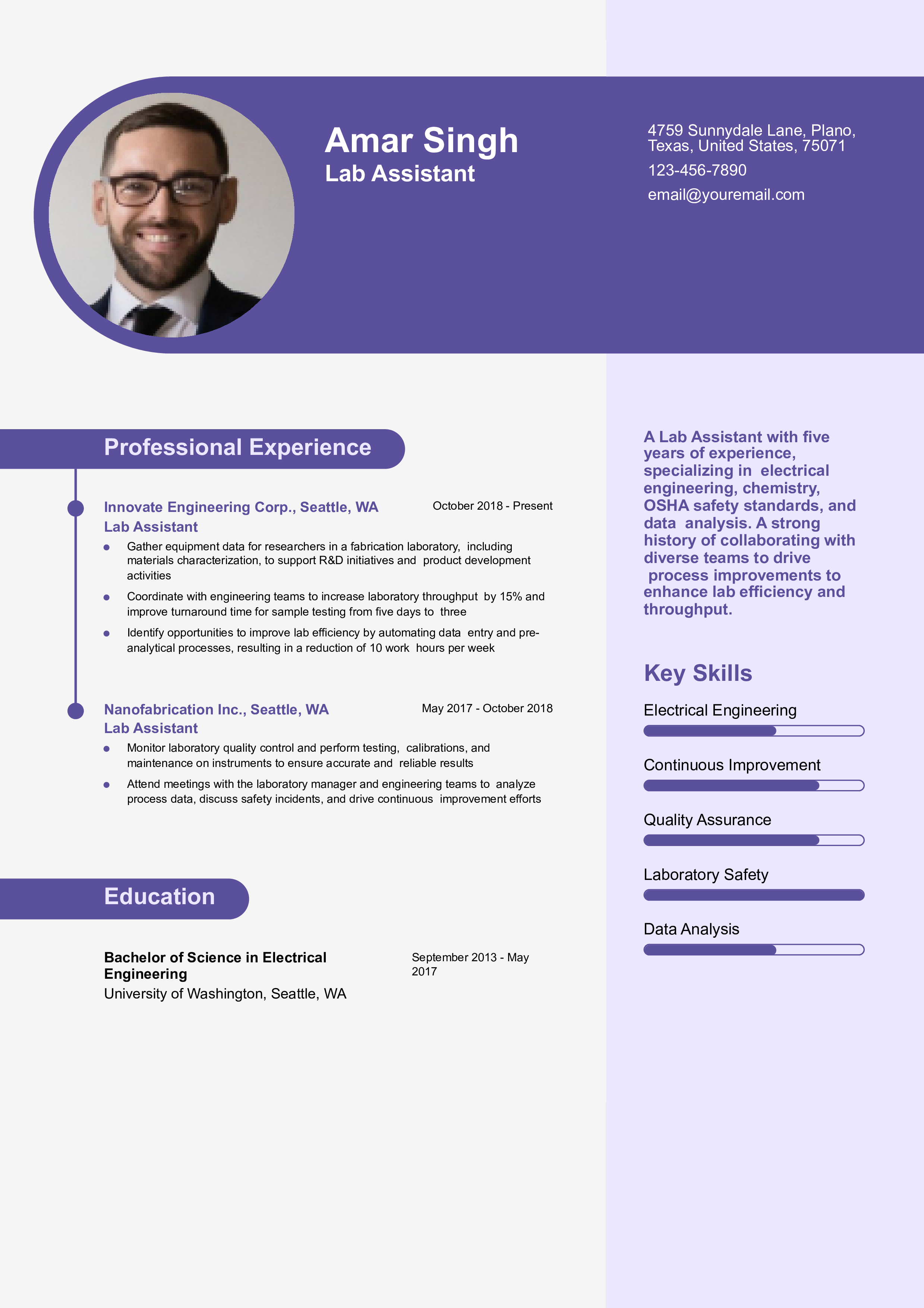 Lab Assistant Resume Examples and Templates for 2024 - ResumeBuilder.com