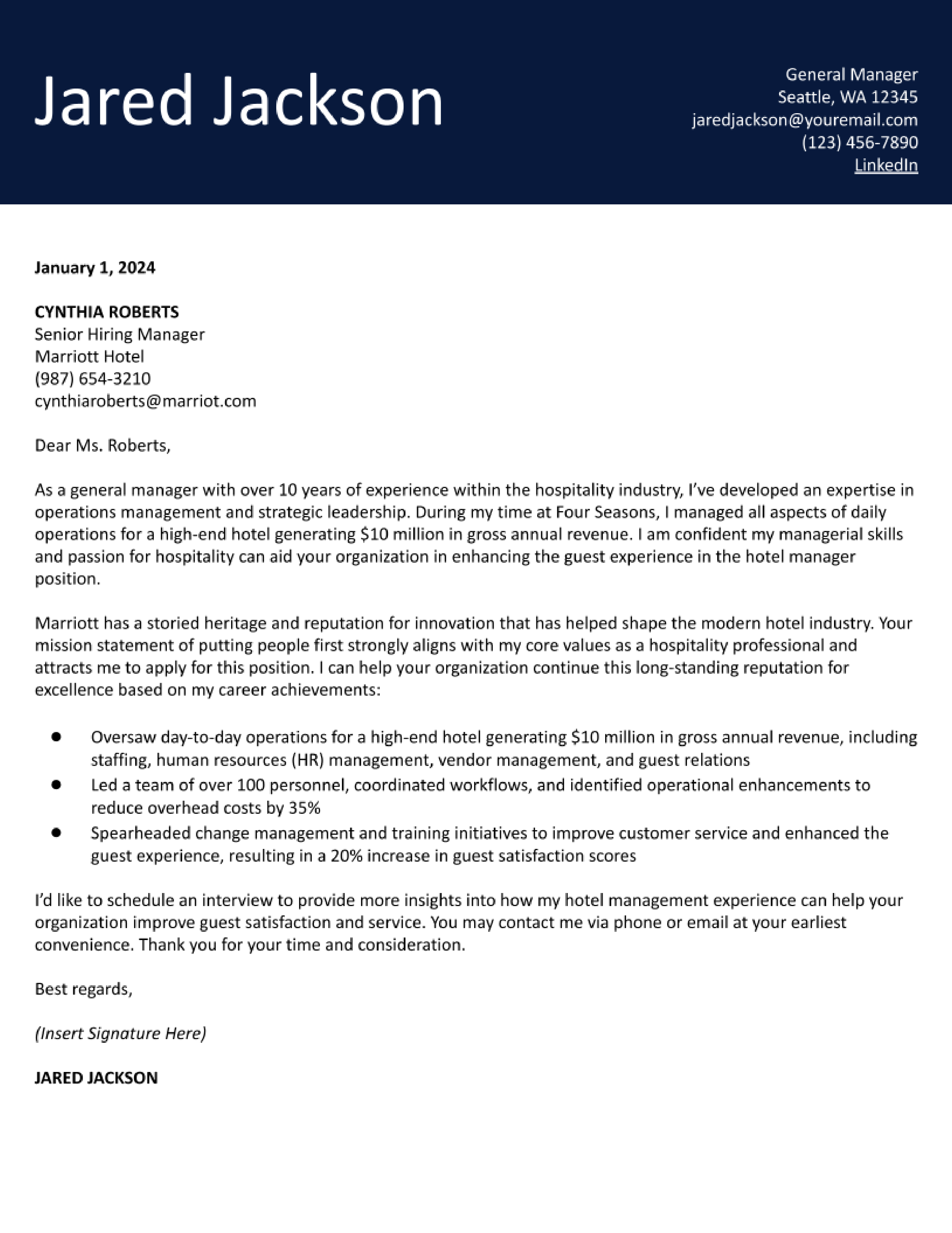 Manager Cover Letter Examples and Templates for 2024 - ResumeBuilder.com