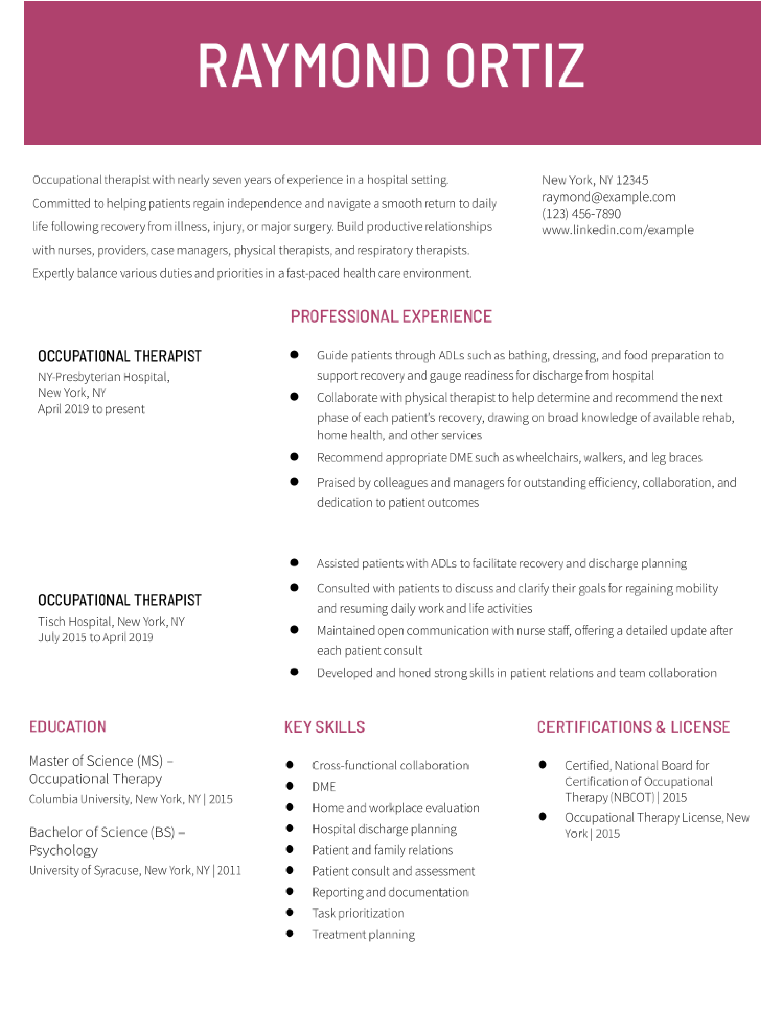 Modern Resume Examples and Templates for 2024 - ResumeBuilder.com