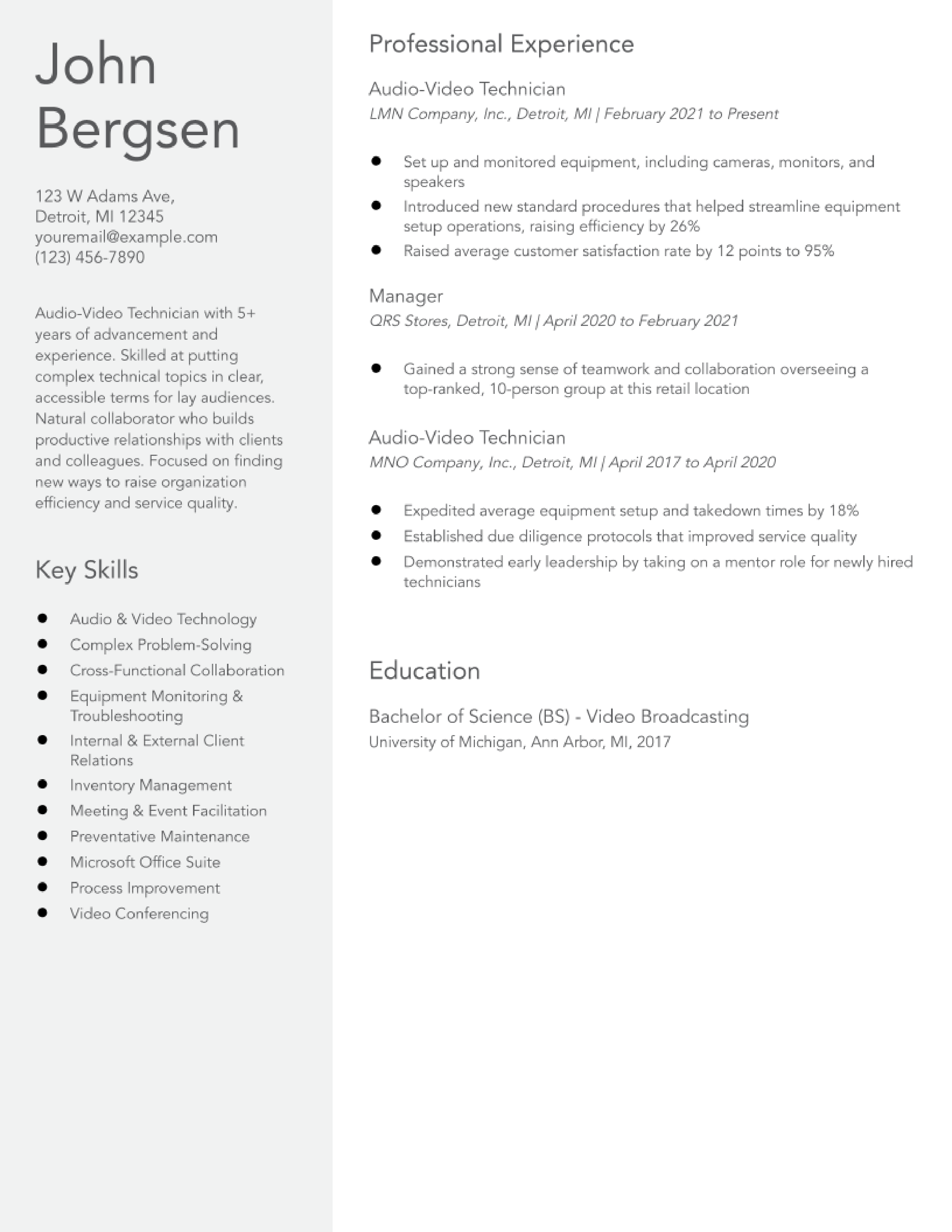 Audio Visual Technician