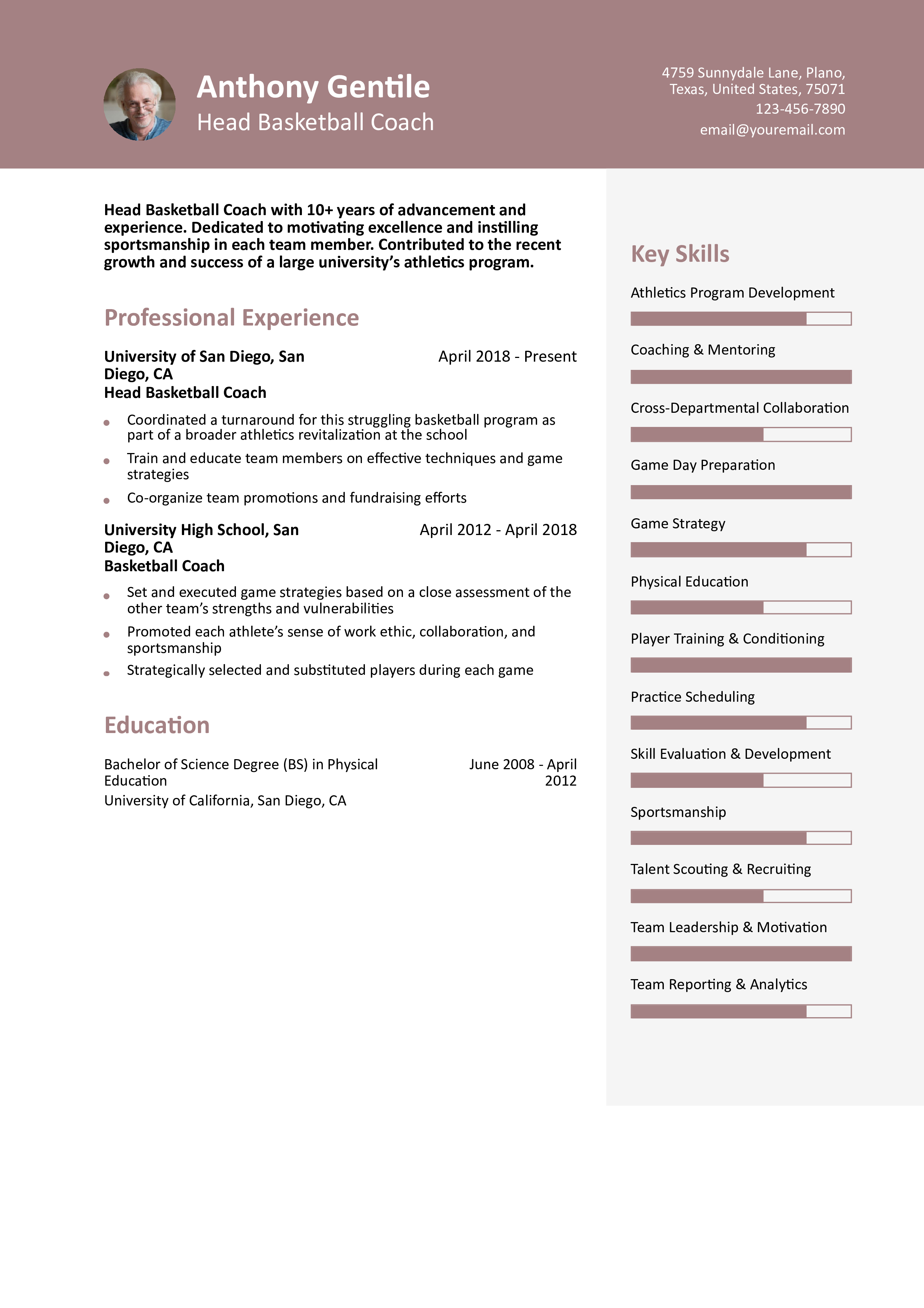 Basketball Coach Resume Examples and Templates for 2024 - ResumeBuilder.com