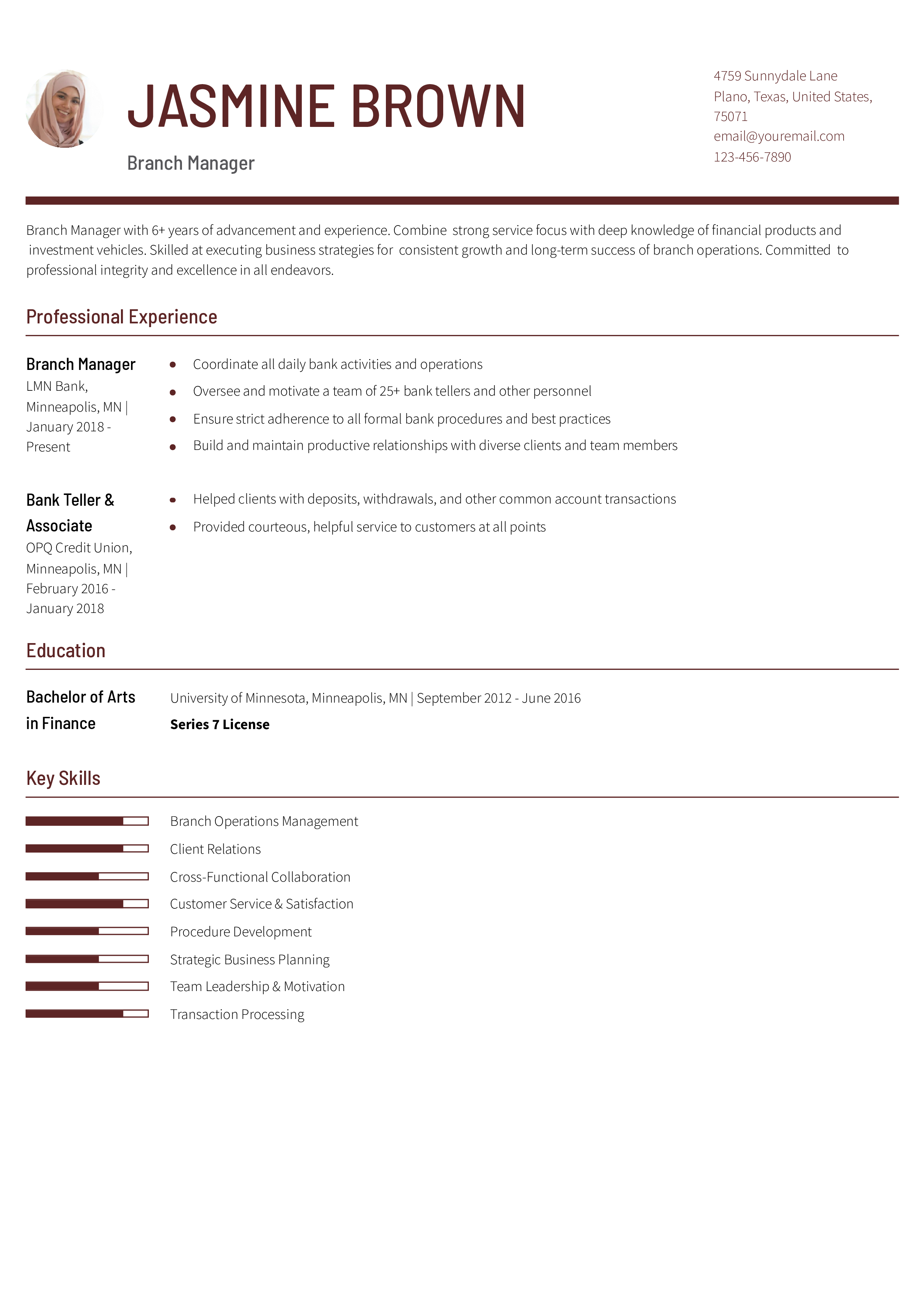 Branch Manager Resume Examples and Templates for 2024 - ResumeBuilder.com