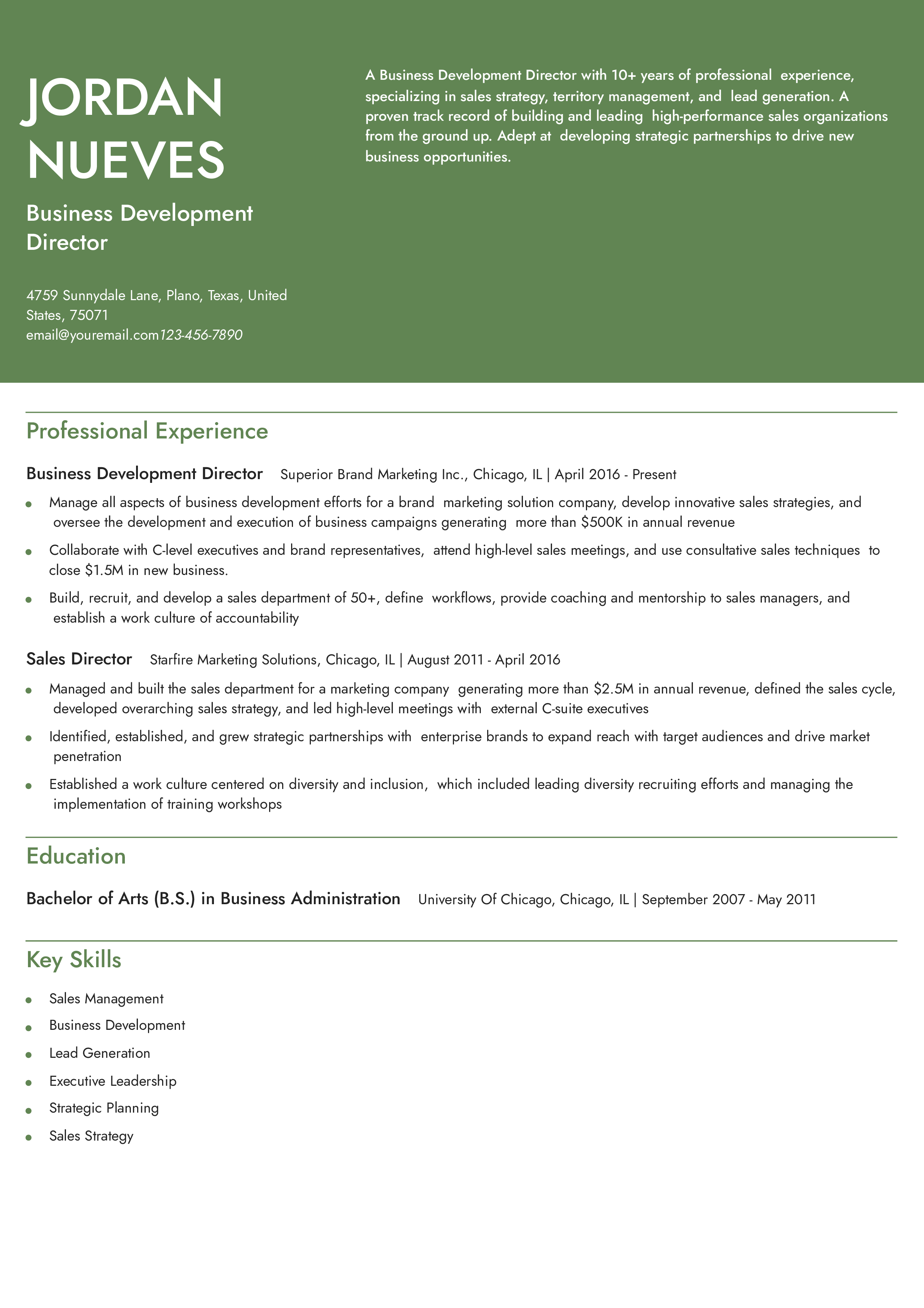 Director Resume Examples and Templates for 2024 - ResumeBuilder.com