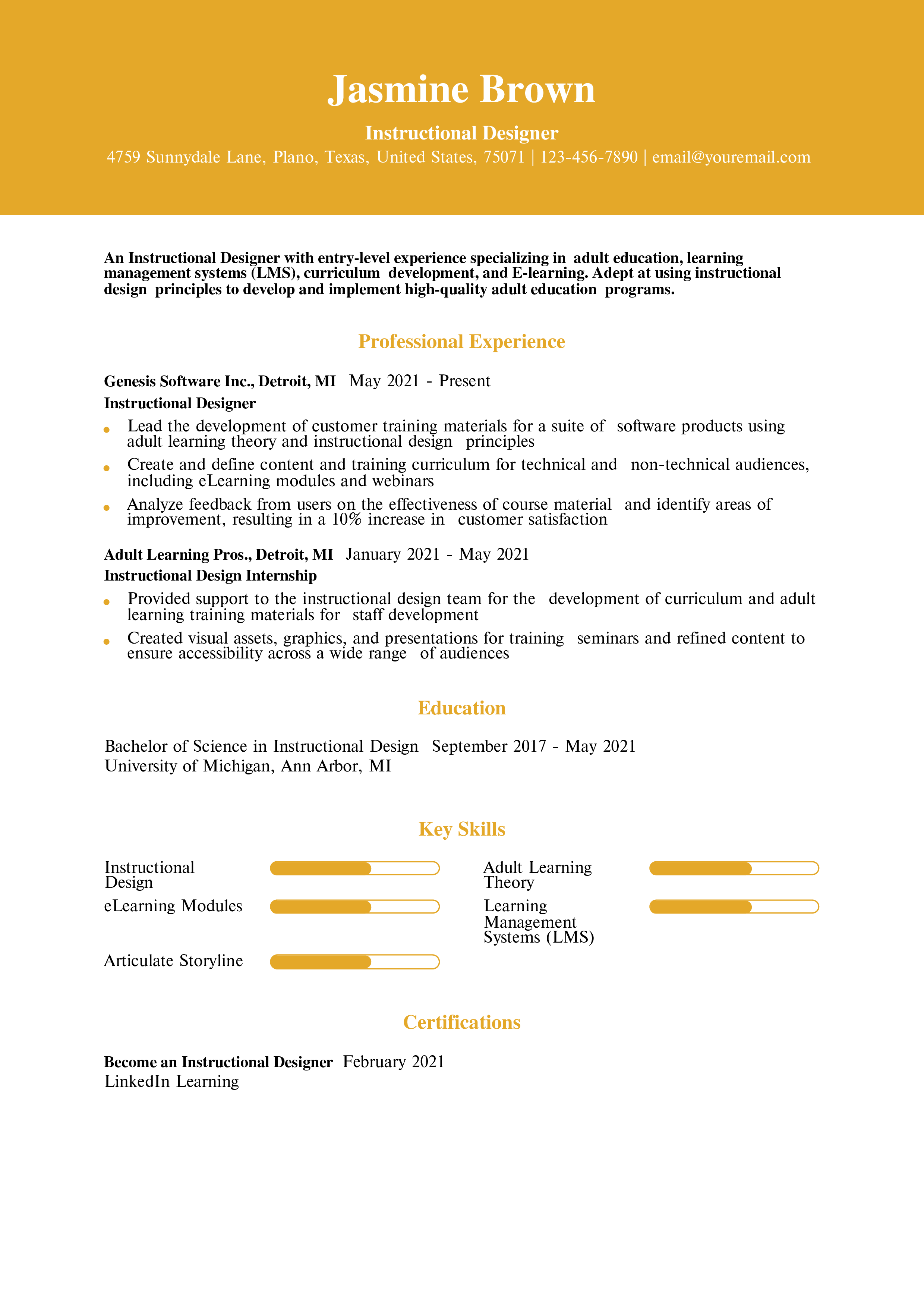 Instructional Designer Resume Examples and Templates for 2024 ...