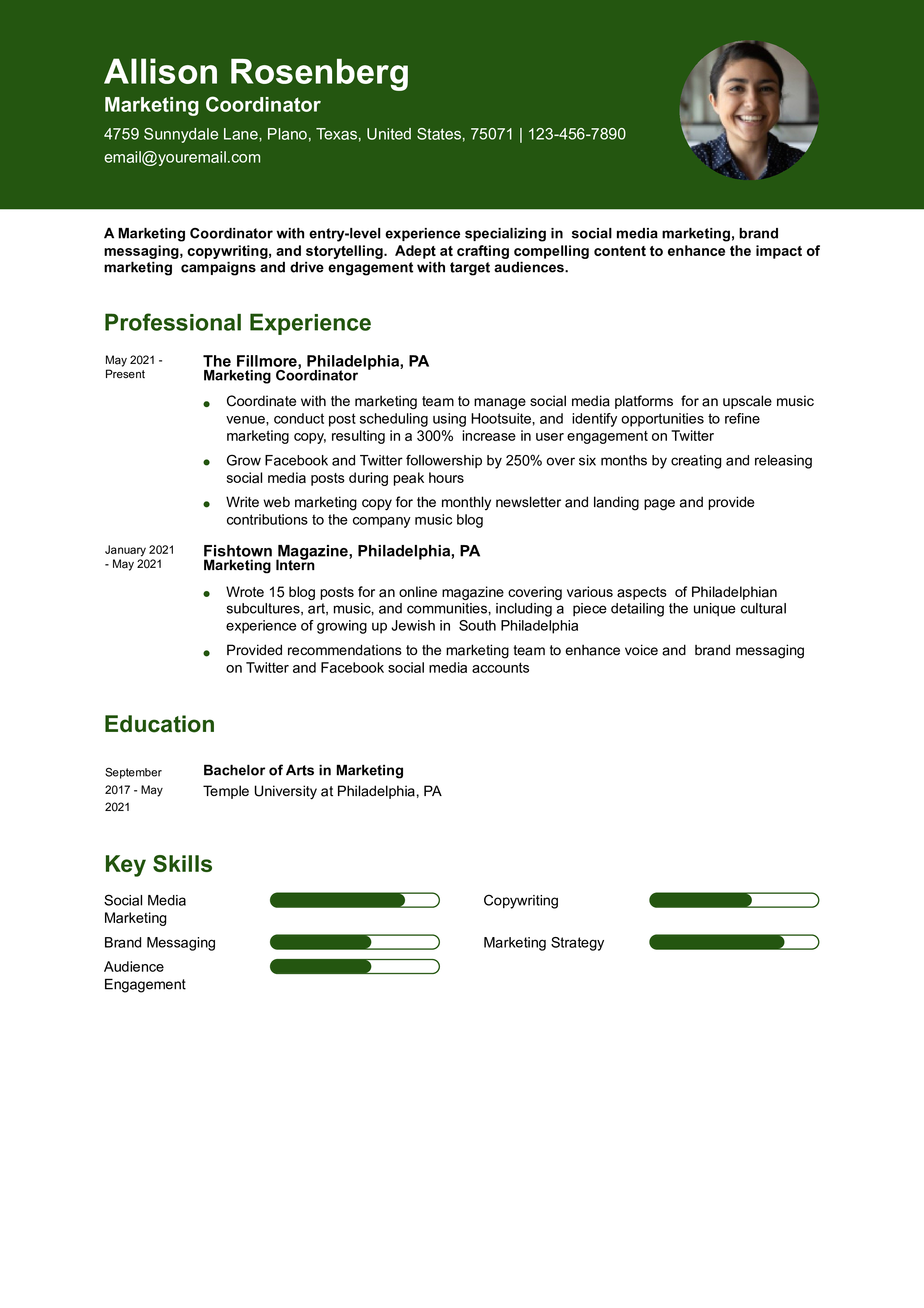 Marketing Coordinator Resume Examples and Templates for 2024 ...