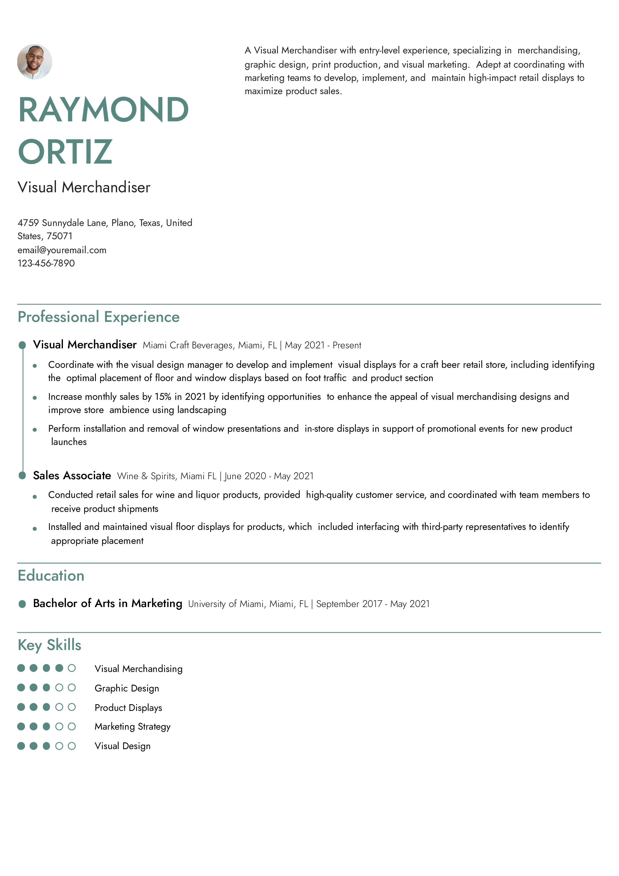 Visual Merchandising Resume Examples and Templates for 2024 ...